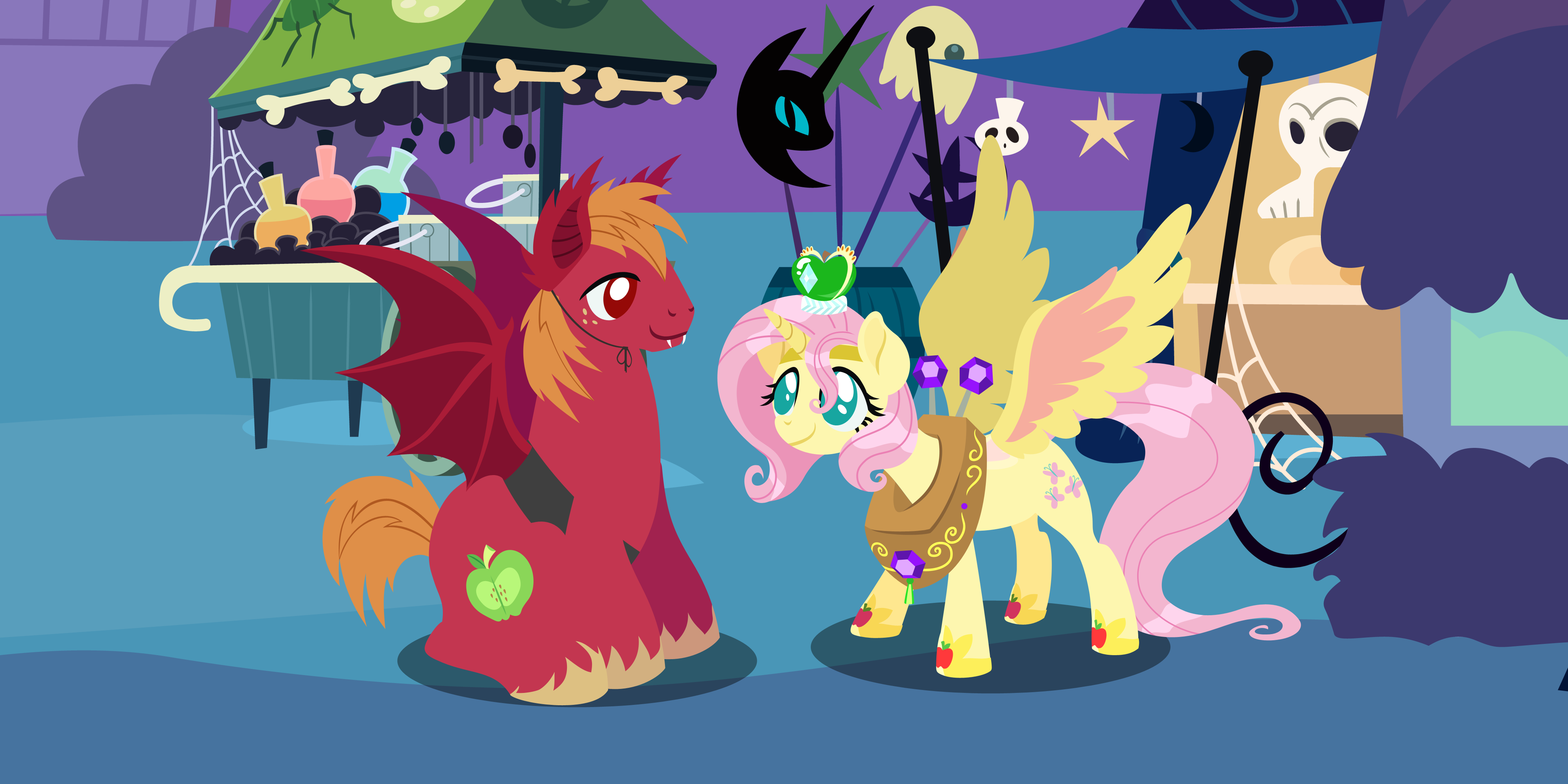 #3489073 - safe, anonymous artist, big macintosh, fluttershy, earth ...