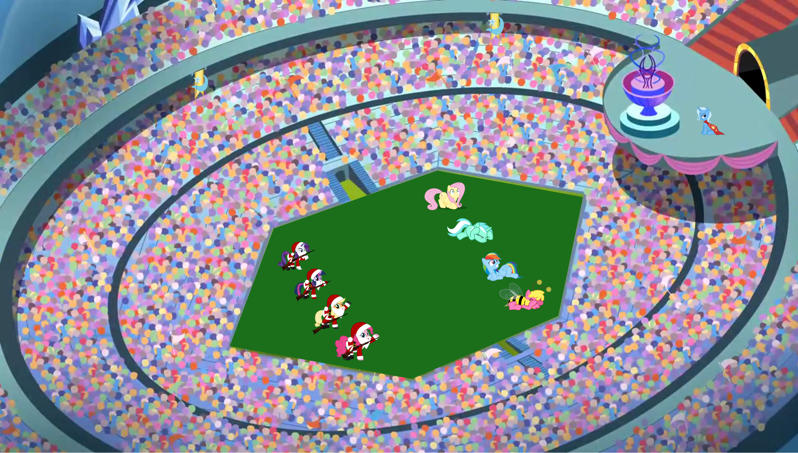 #3489473 - safe, applejack, cherry berry, fluttershy, lyra heartstrings ...