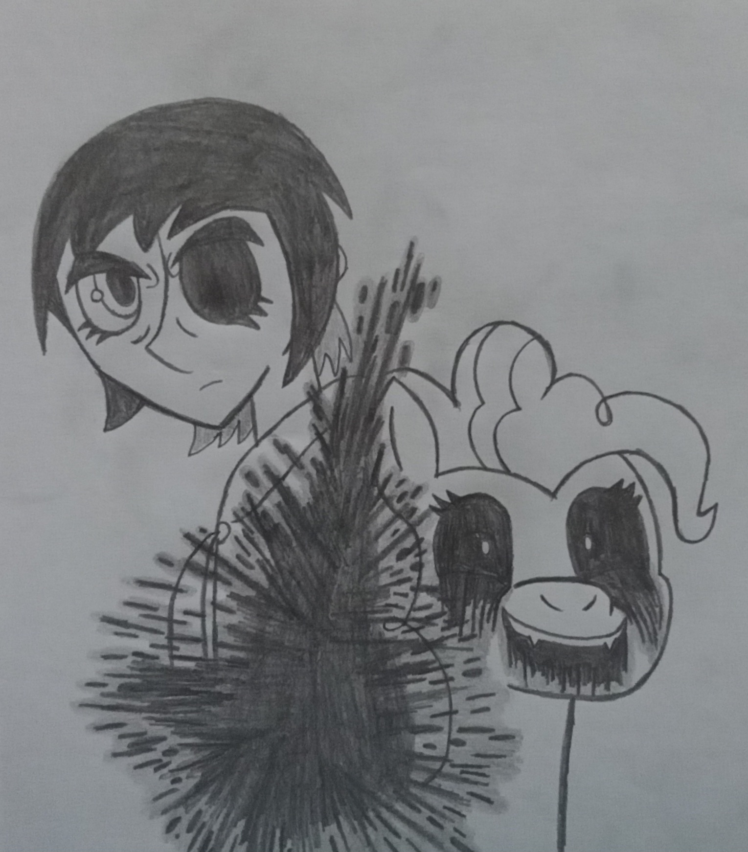 #3489745 - semi-grimdark, artist:tom artista, black eye, blood, creepy ...