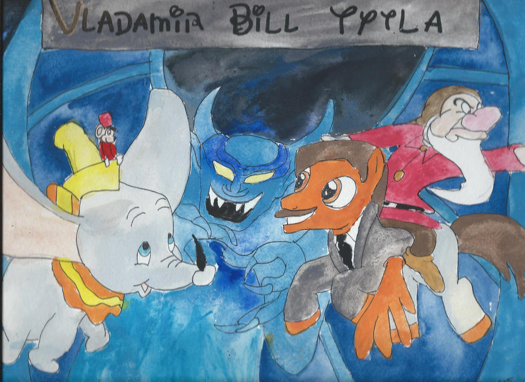 #3490728 - safe, artist:merrittwilson, elephant, human, pegasus, pony ...