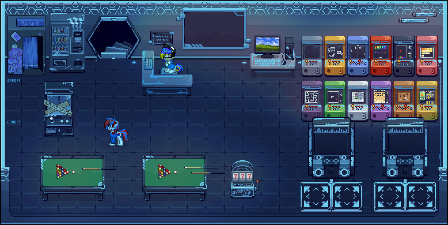 #3491001 - safe, pony, pony town, arcade, billiards, computer, npc ...