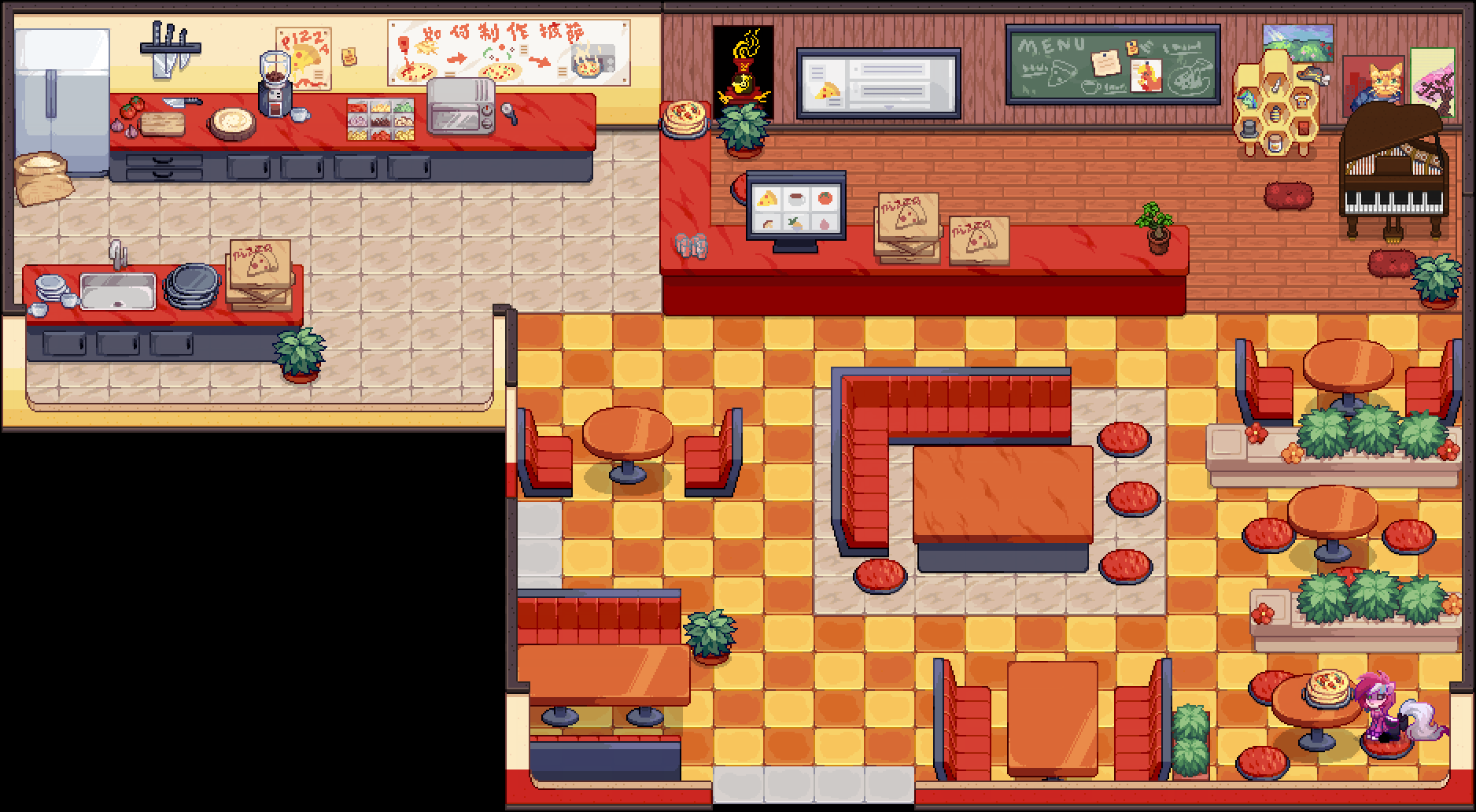 #3491010 - safe, pony, pony town, food, musical instrument, npc, piano ...