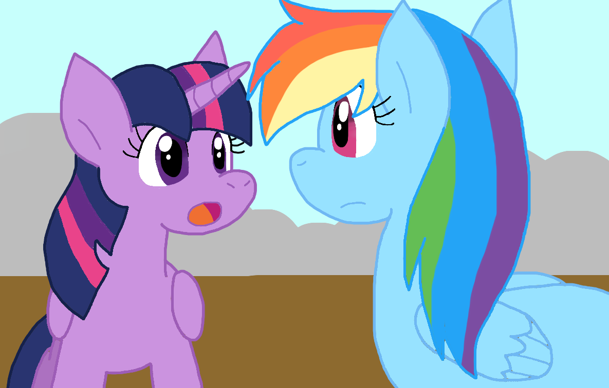 #3491183 - safe, artist:cmara, rainbow dash, twilight sparkle, alicorn, pegasus, pony, g4 ...