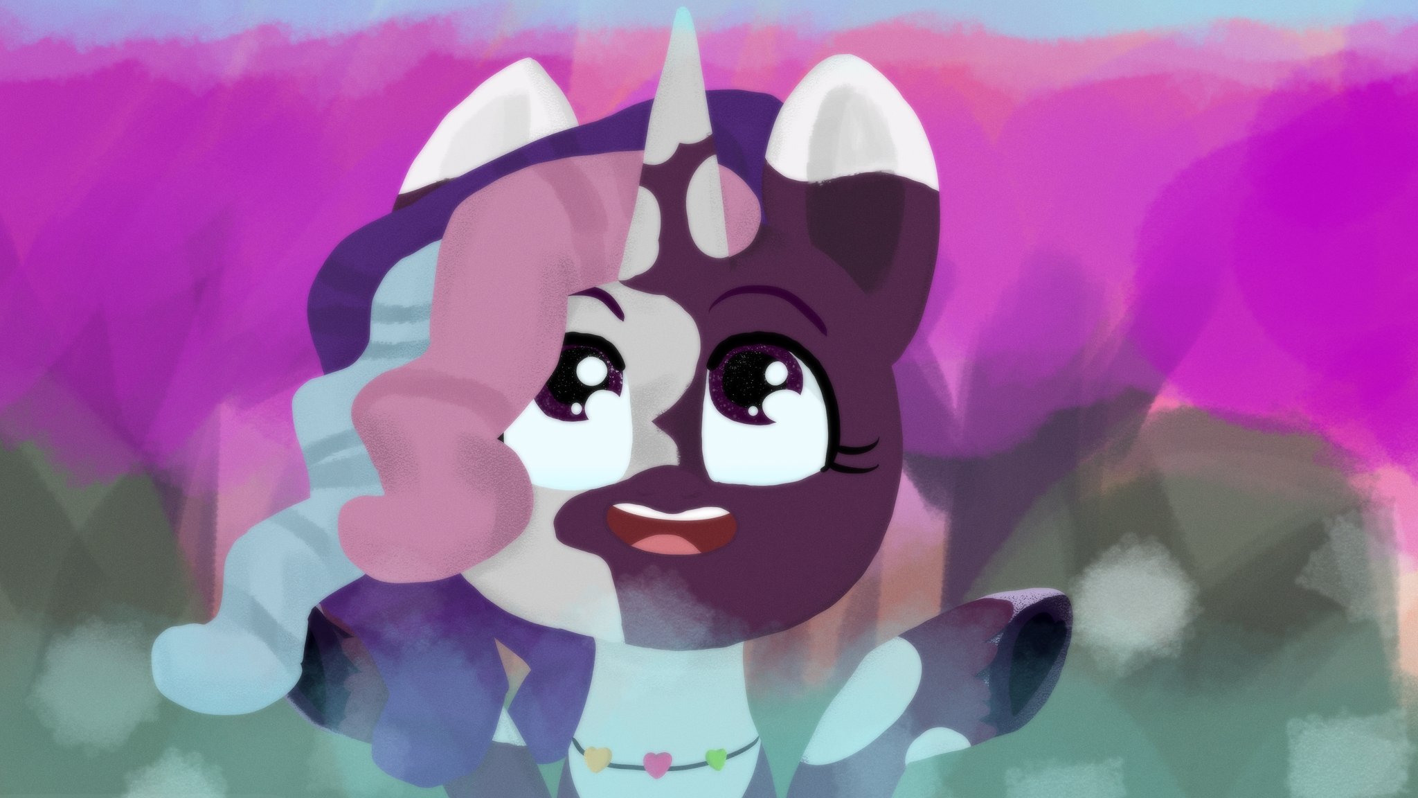 #3492554 - safe, artist:cloud artist, violette rainbow, pony, unicorn ...