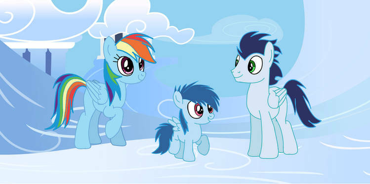 #3492823 - safe, artist:pixlepuppy, rainbow dash, soarin', pegasus ...