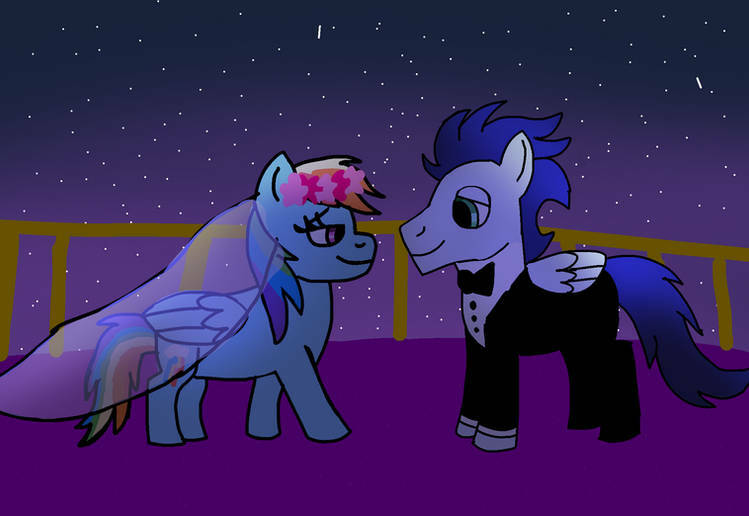 #3492985 - safe, artist:yoyoswing555, rainbow dash, soarin', pegasus ...