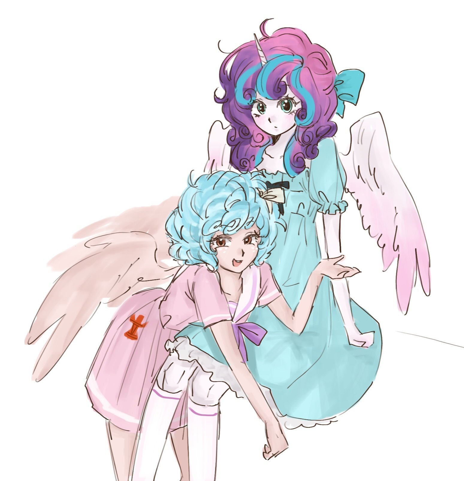 #3494219 - safe, artist:raritmiu, cozy glow, princess flurry heart ...