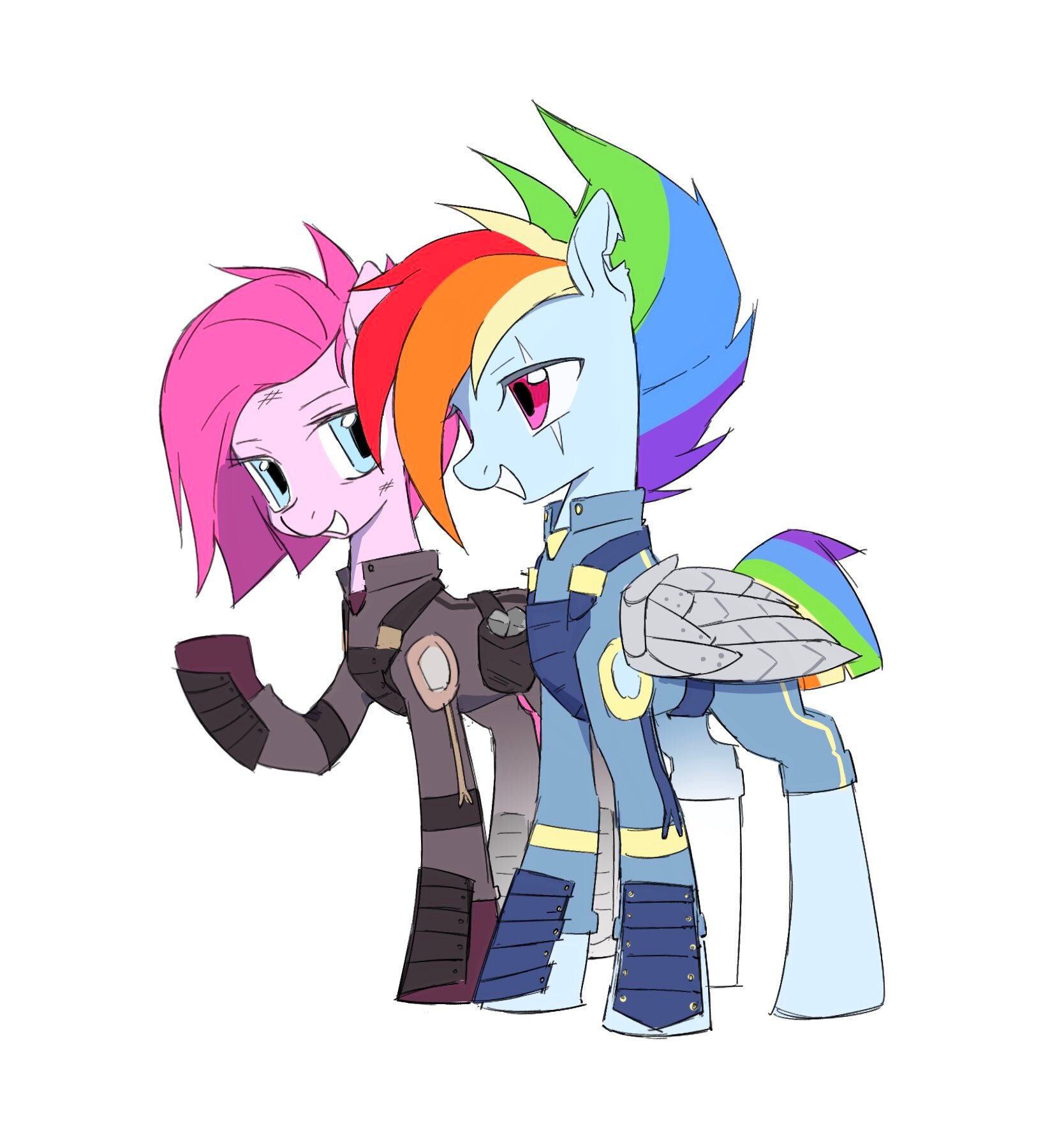 #3495124 - safe, artist:6ji5z6gmst1j2vs, pinkie pie, rainbow dash ...