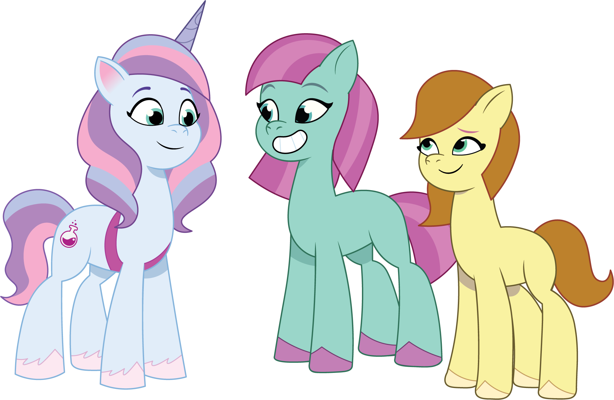 #3498152 - safe, artist:prixy05, caramel latte, minty, potion nova ...