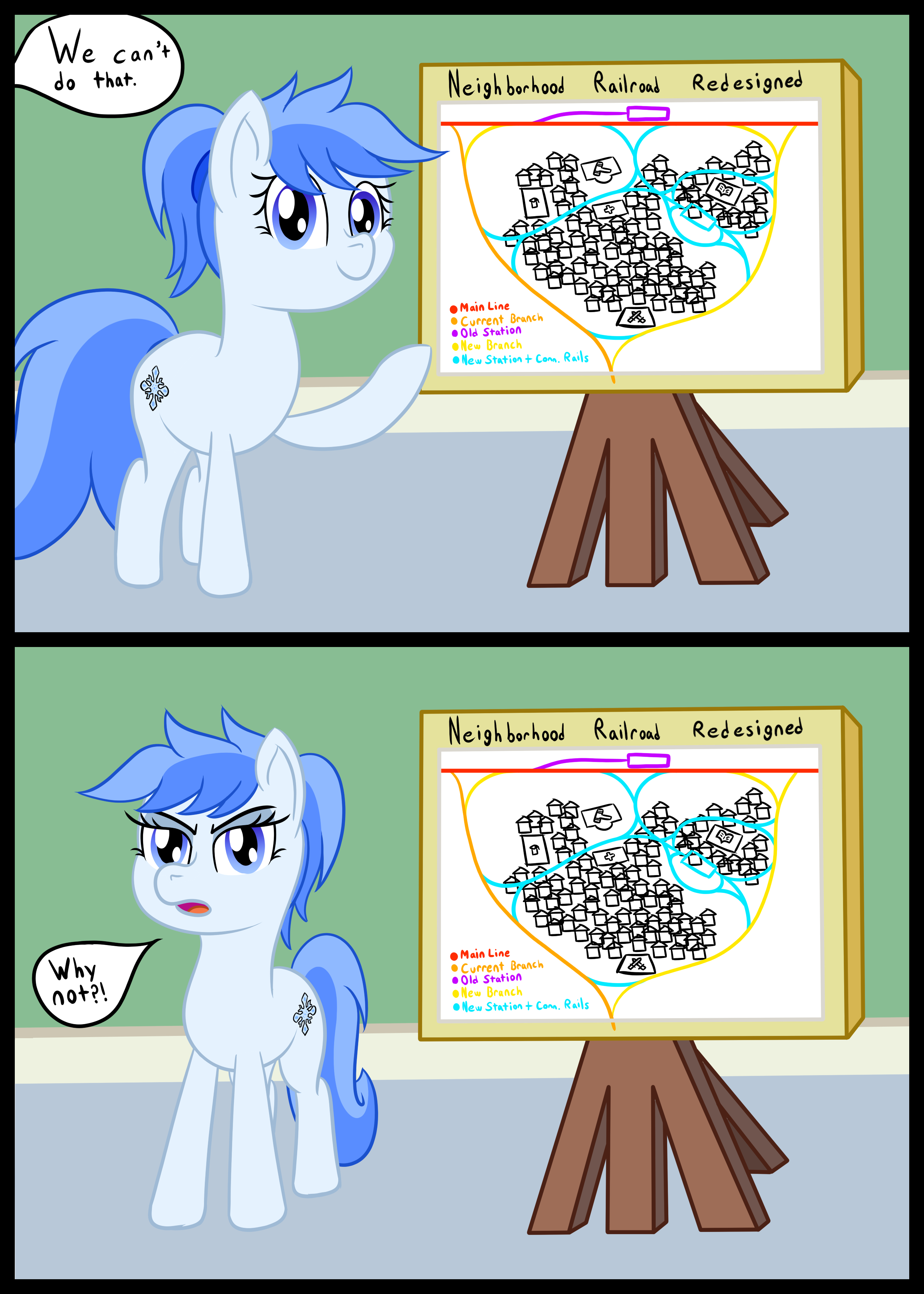 #3479768 - safe, artist:mariculture, oc, oc only, oc:wynter wye, earth pony, pony, 2 panel comic ...