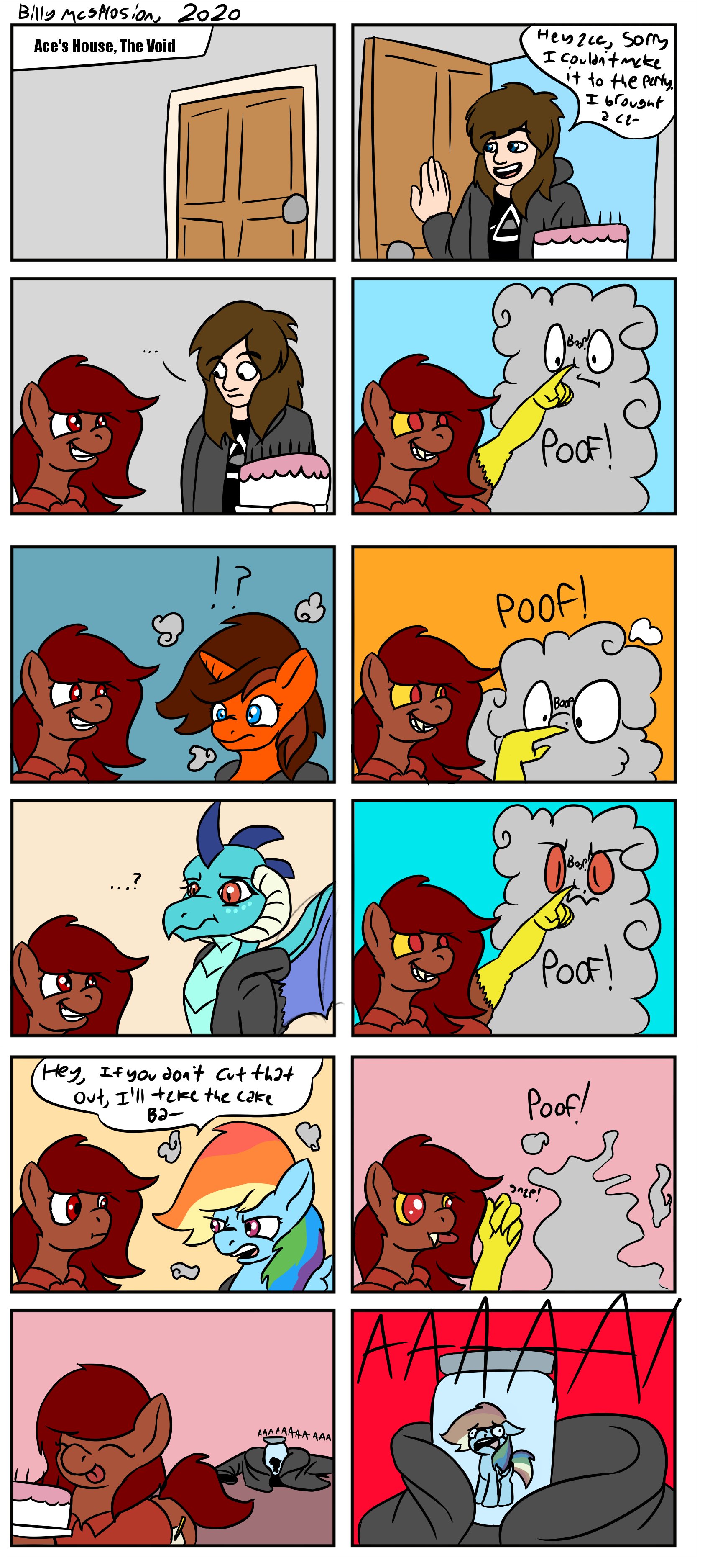 #3480700 - safe, artist:mcsplosion, princess ember, rainbow dash, oc ...