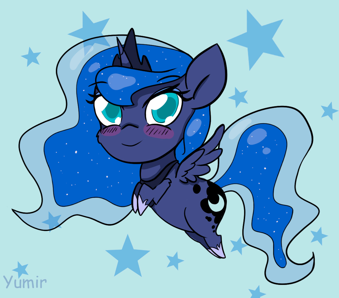 #3482416 - safe, artist:yumir, princess luna, alicorn, g4, chibi, cute ...