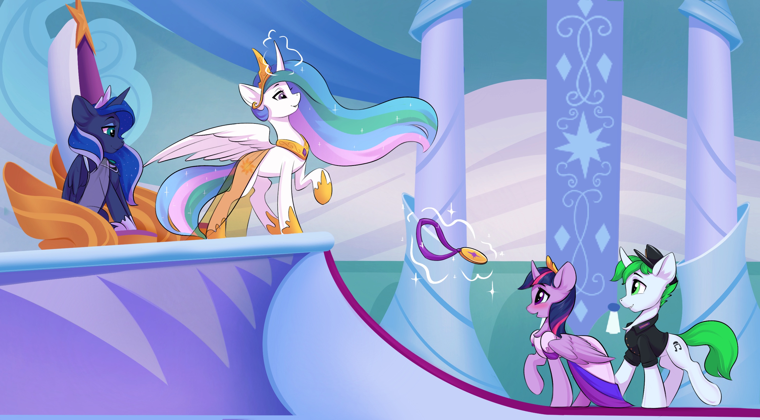 #3482528 - safe, artist:kittytitikitty, princess celestia, princess ...