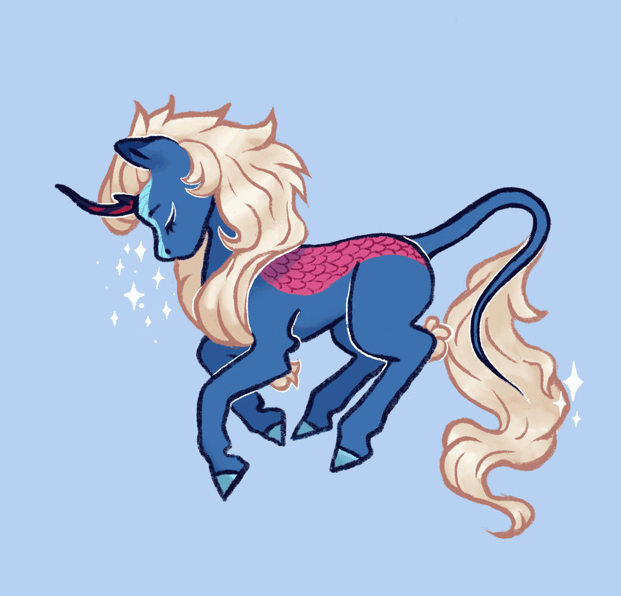 #3483316 - safe, artist:esther_knight, oc, oc only, kirin, animated ...