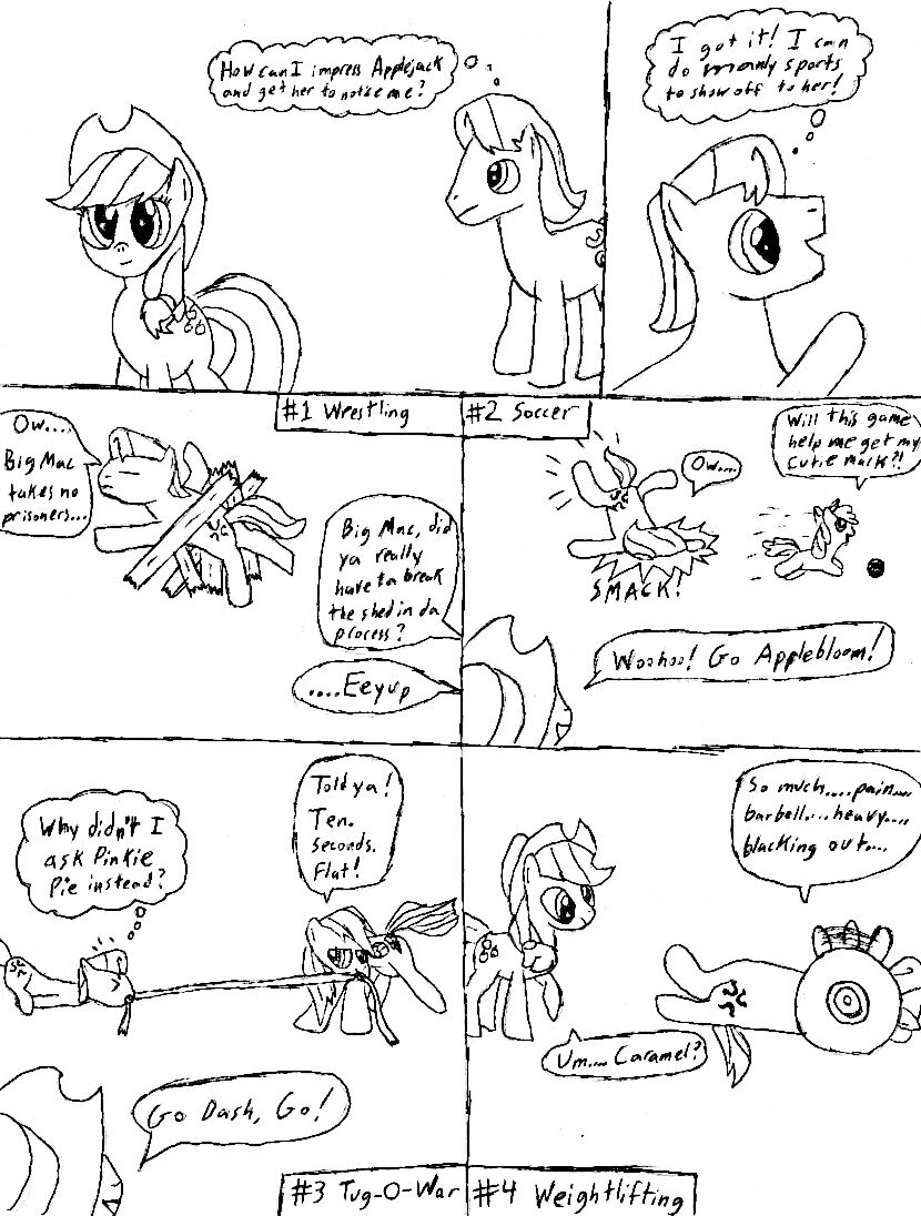 #3499644 - safe, artist:closer-to-the-sun, apple bloom, applejack, caramel, earth pony, pony, g4 ...