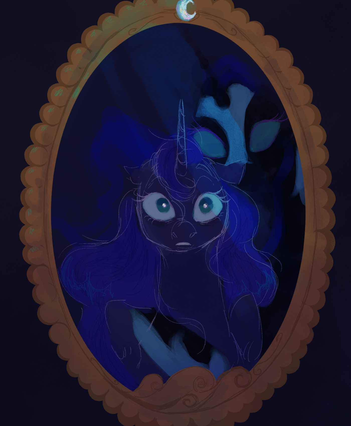 #3505190 - safe, artist:abbytabbys, nightmare moon, princess luna ...