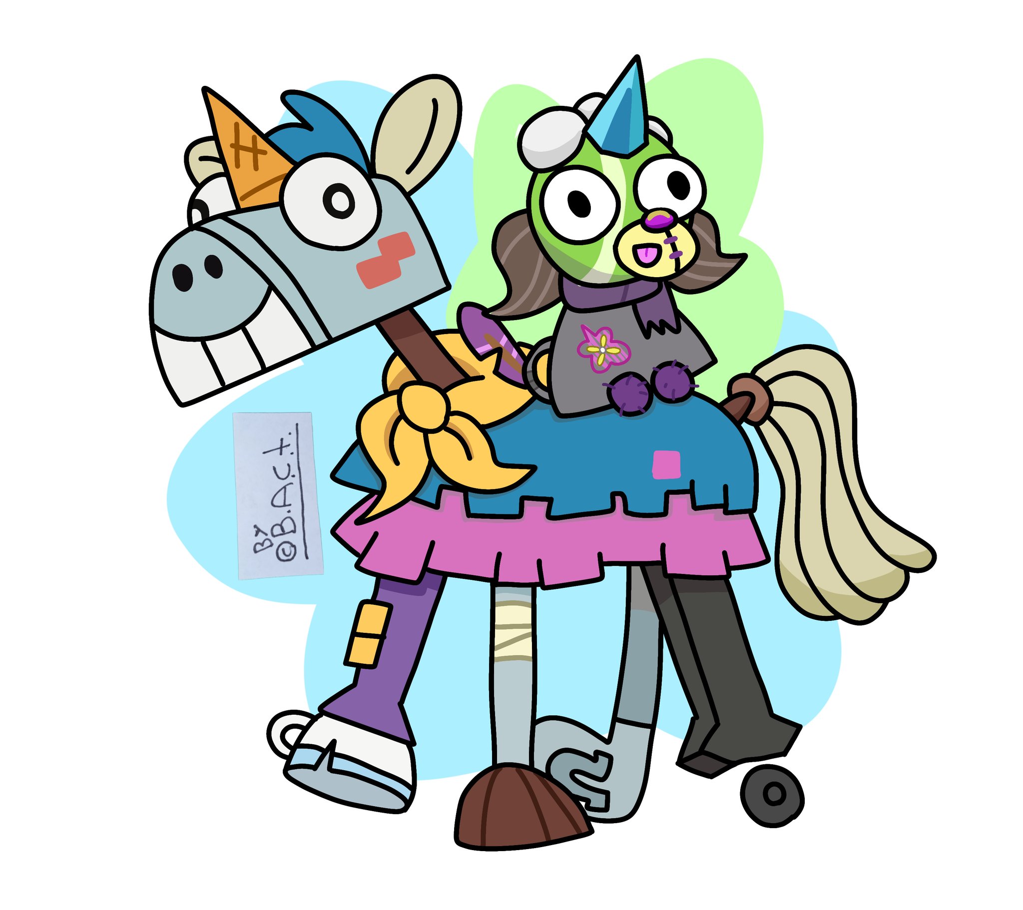 #3505212 - safe, artist:garybaldor, madame taffytail, señor butterscotch, g5, duo, signature ...