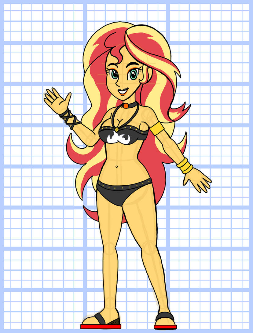 #3506450 - safe, artist:superaaronawesome, sunset shimmer, human, equestria girls, g4, alternate ...