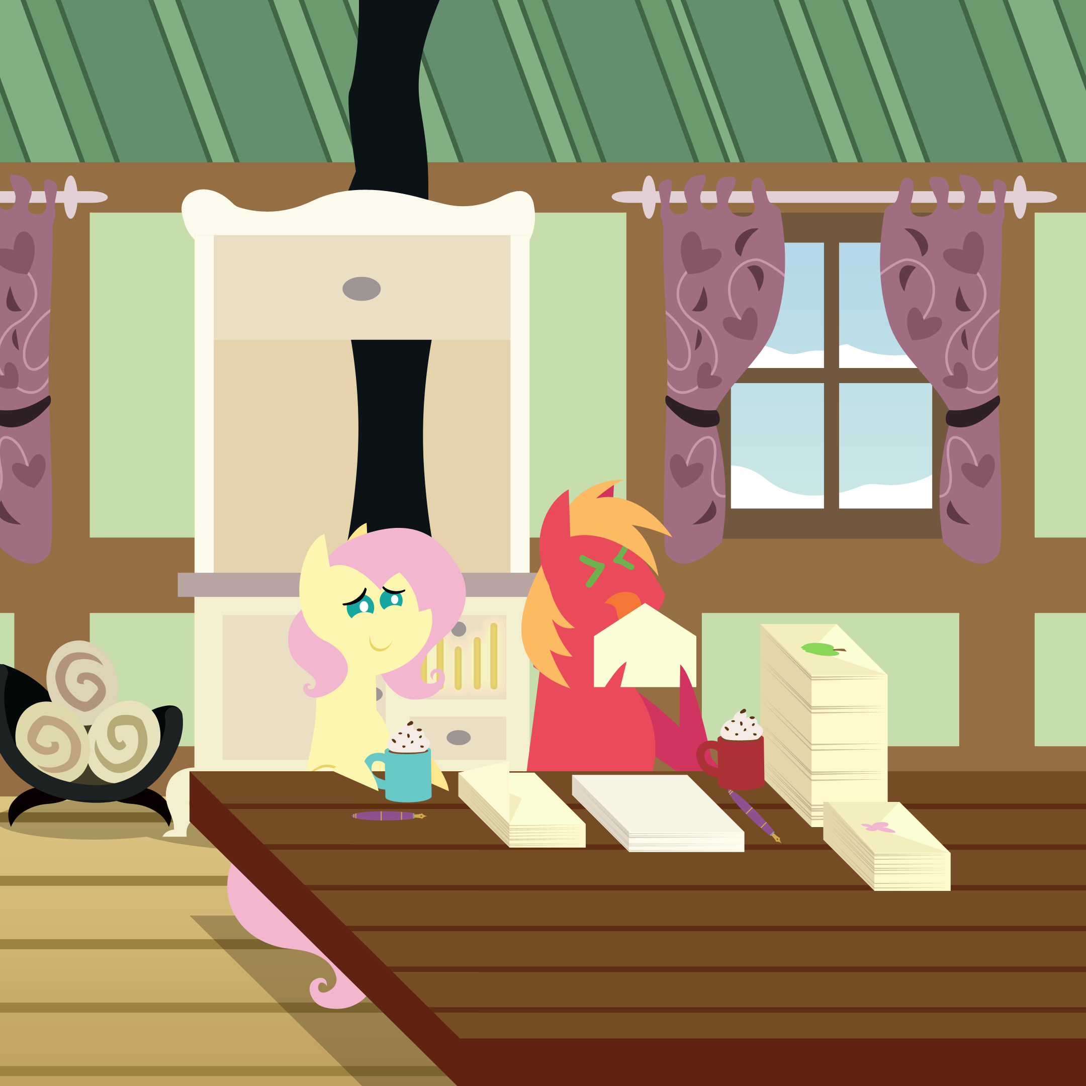 #3507658 - safe, anonymous artist, big macintosh, fluttershy, earth ...