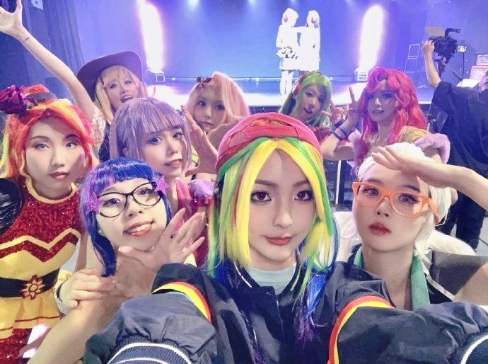 #3511633 - safe, artist:yalisa tu, applejack, fluttershy, lemon zest, pinkie pie, rainbow dash ...