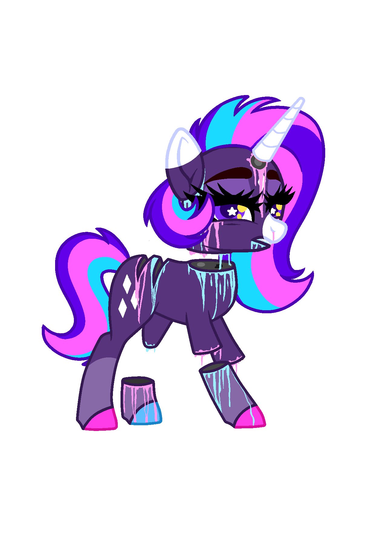 #3512850 - semi-grimdark, artist:opalitexyz, oc, oc only, oc:opalite spirit, pony, base used ...