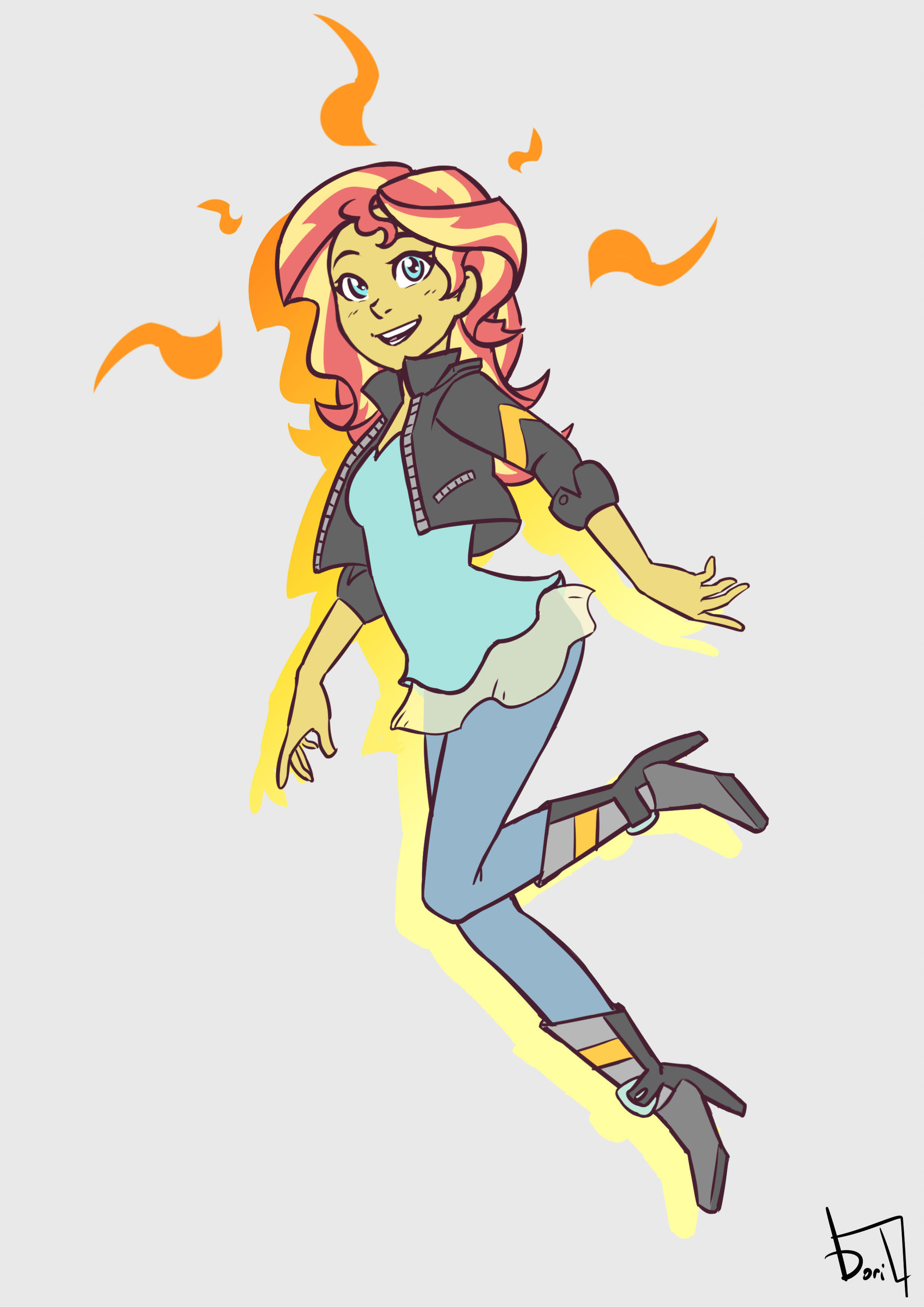 #3512885 - safe, artist:jurill, sunset shimmer, human, equestria girls ...