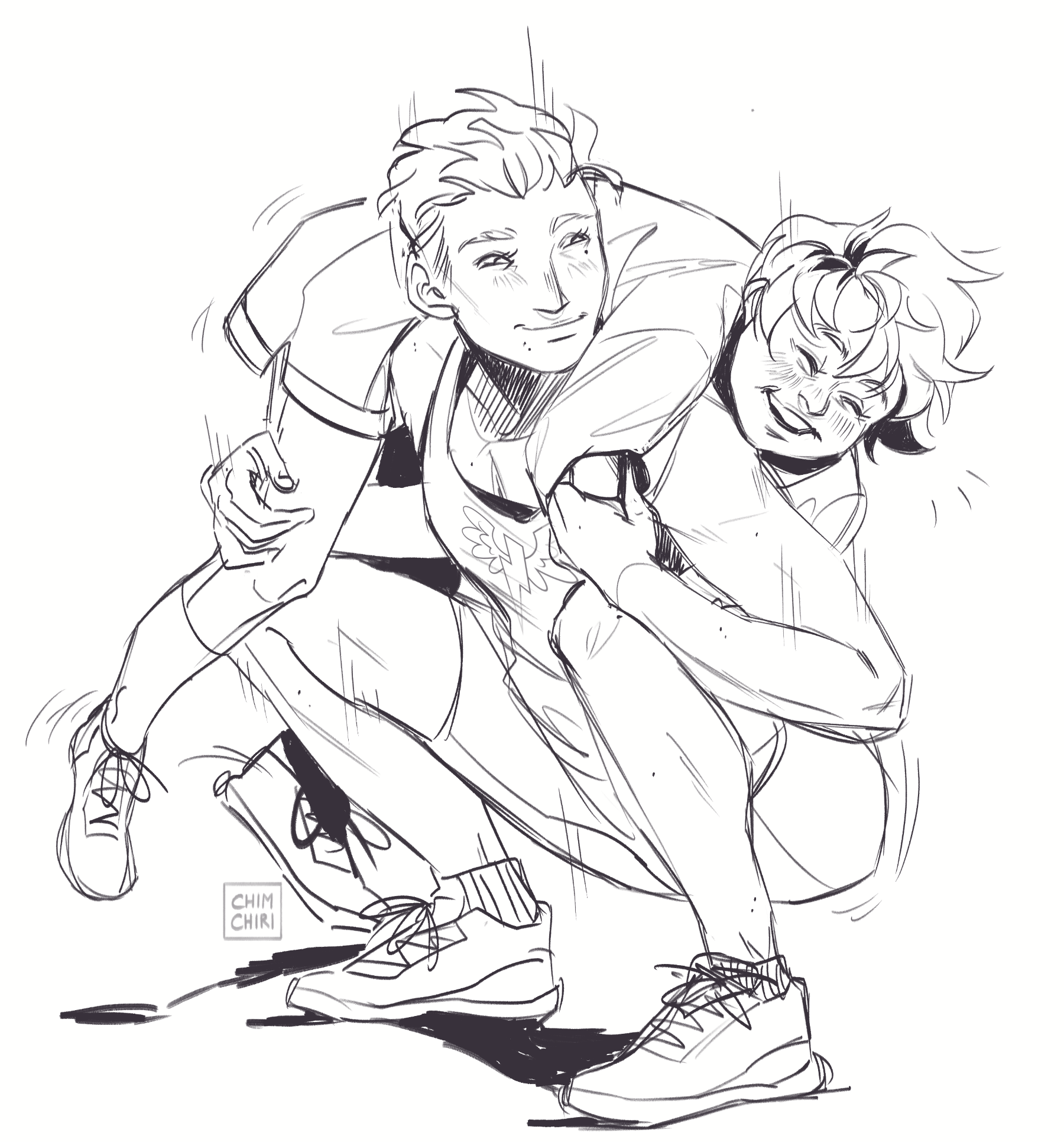 #3515508 - safe, artist:chimchiri, part of a set, scootaloo, spitfire ...