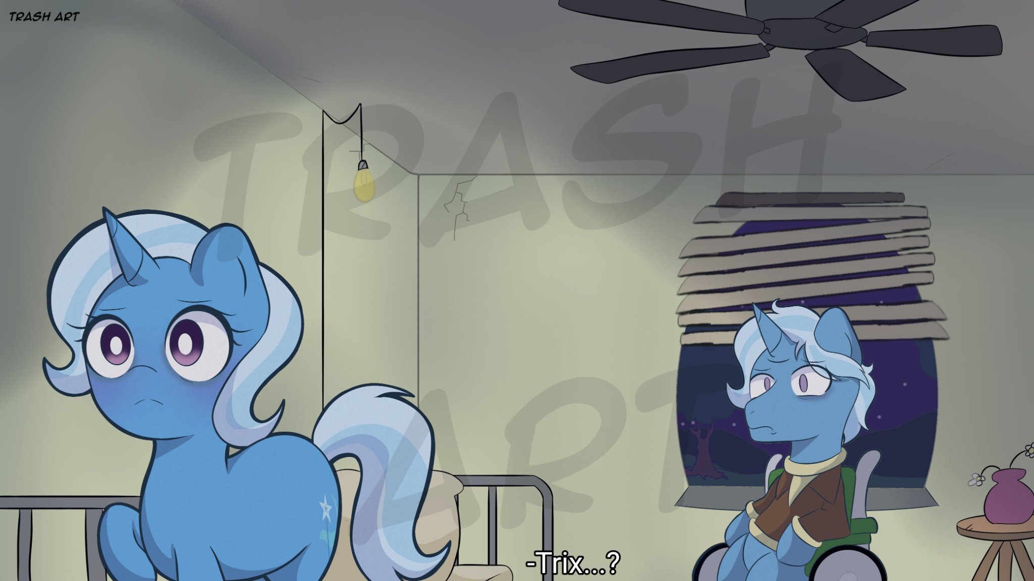 #3515713 - safe, artist:eltrash_art6, jack pot, trixie, pony, unicorn ...