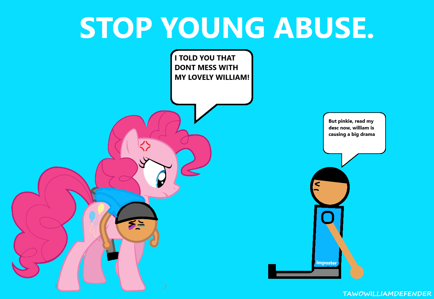 #3515902 - semi-grimdark, artist:williamtheofficial, pinkie pie, oc, oc ...