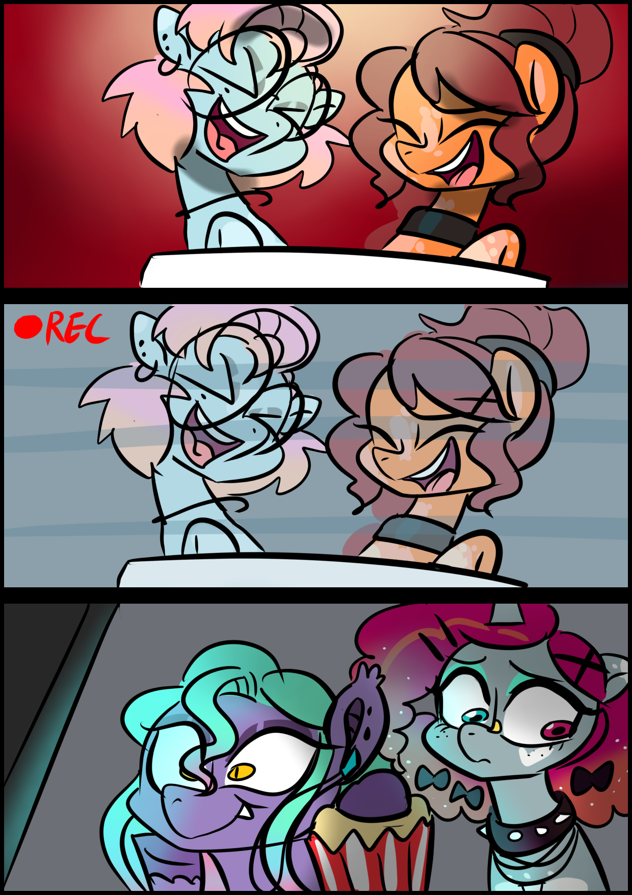 #3516093 - safe, artist:jully-park, oc, oc:ailee hatter, oc:charlotte parker, oc:ella evans, oc ...