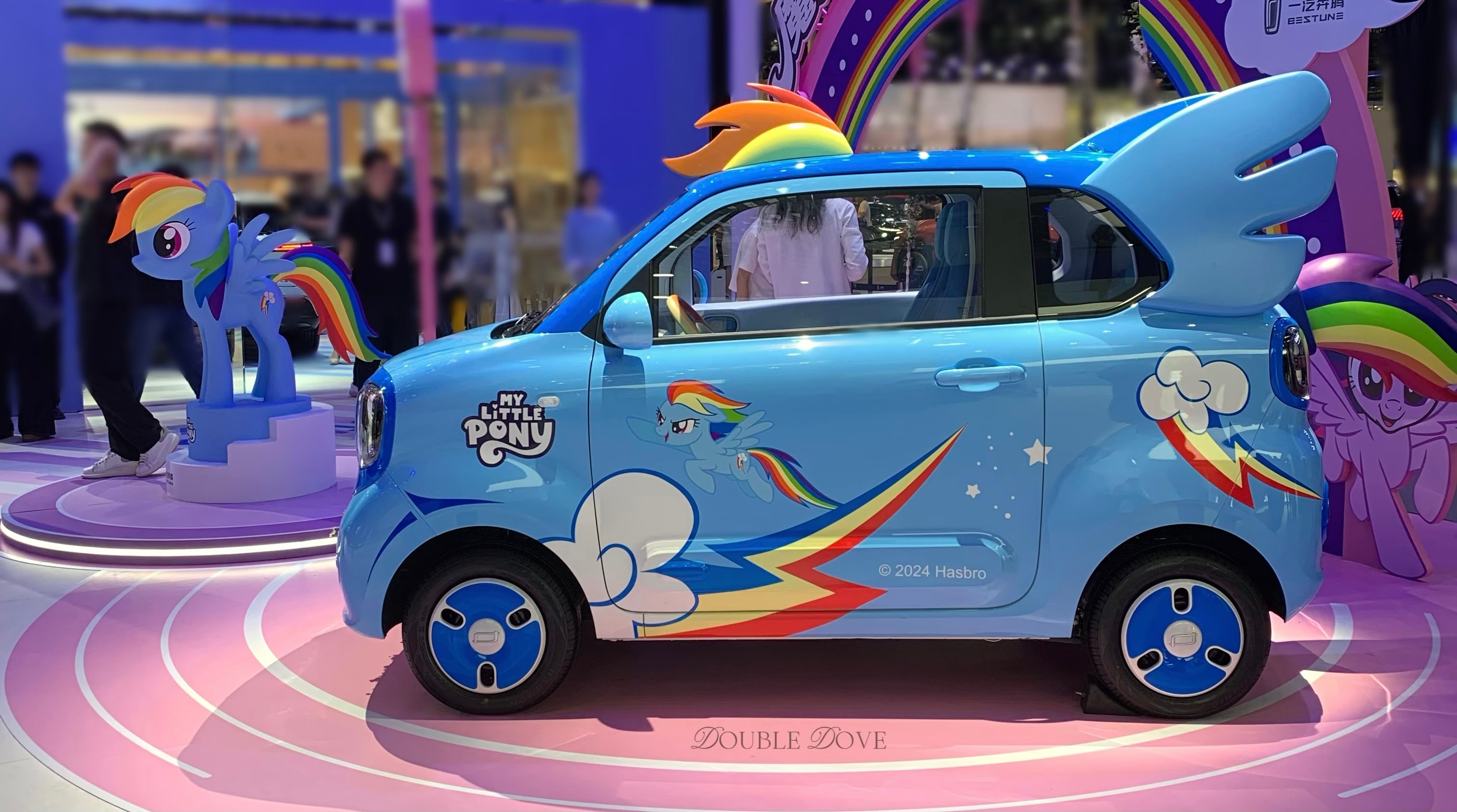 #3516593 - safe, rainbow dash, g4, official, bestune, bestune pony, car, flying, indoors, irl ...