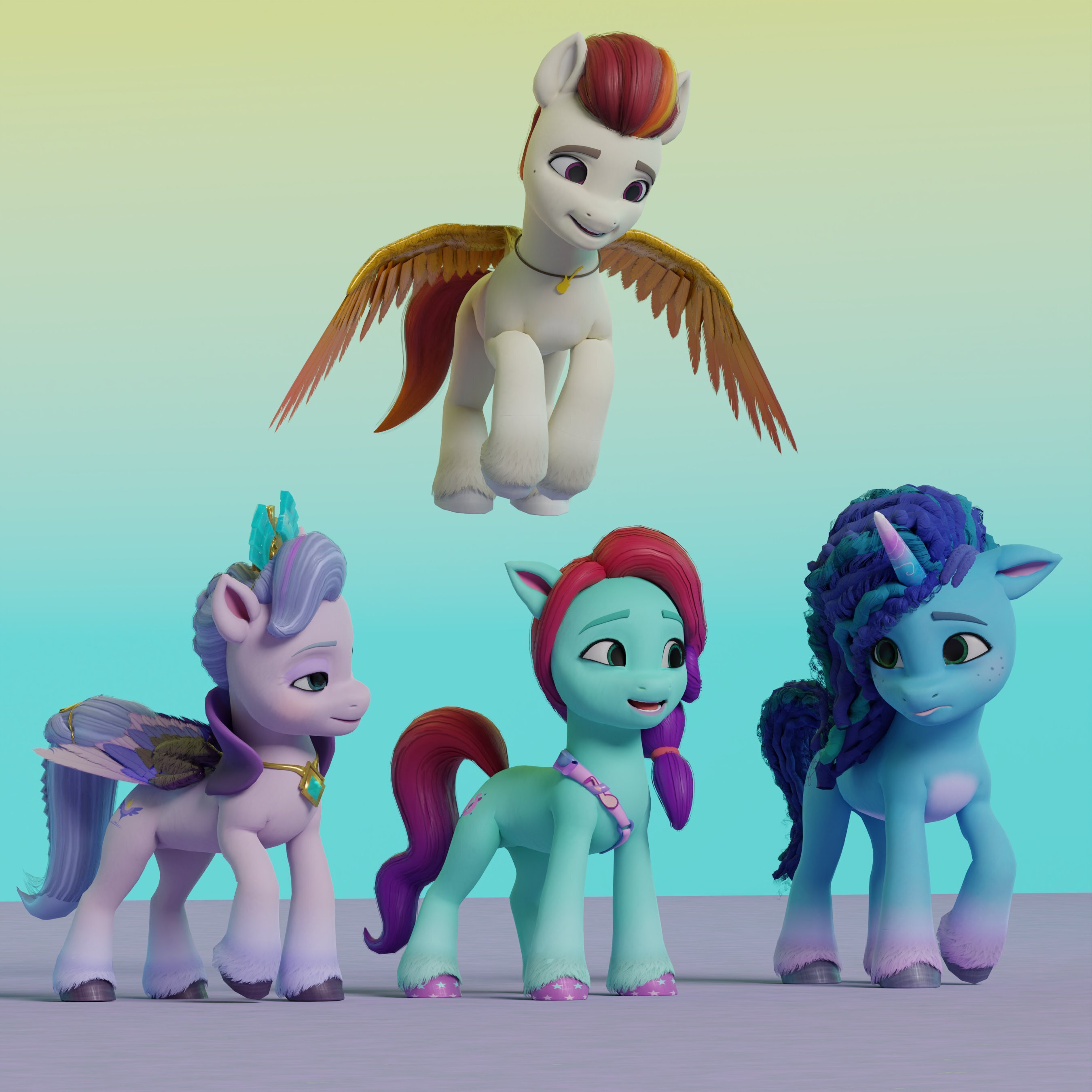 #3516626 - safe, artist:ah_kap, gameloft, jazz hooves, misty brightdawn, queen haven, rocky riff ...