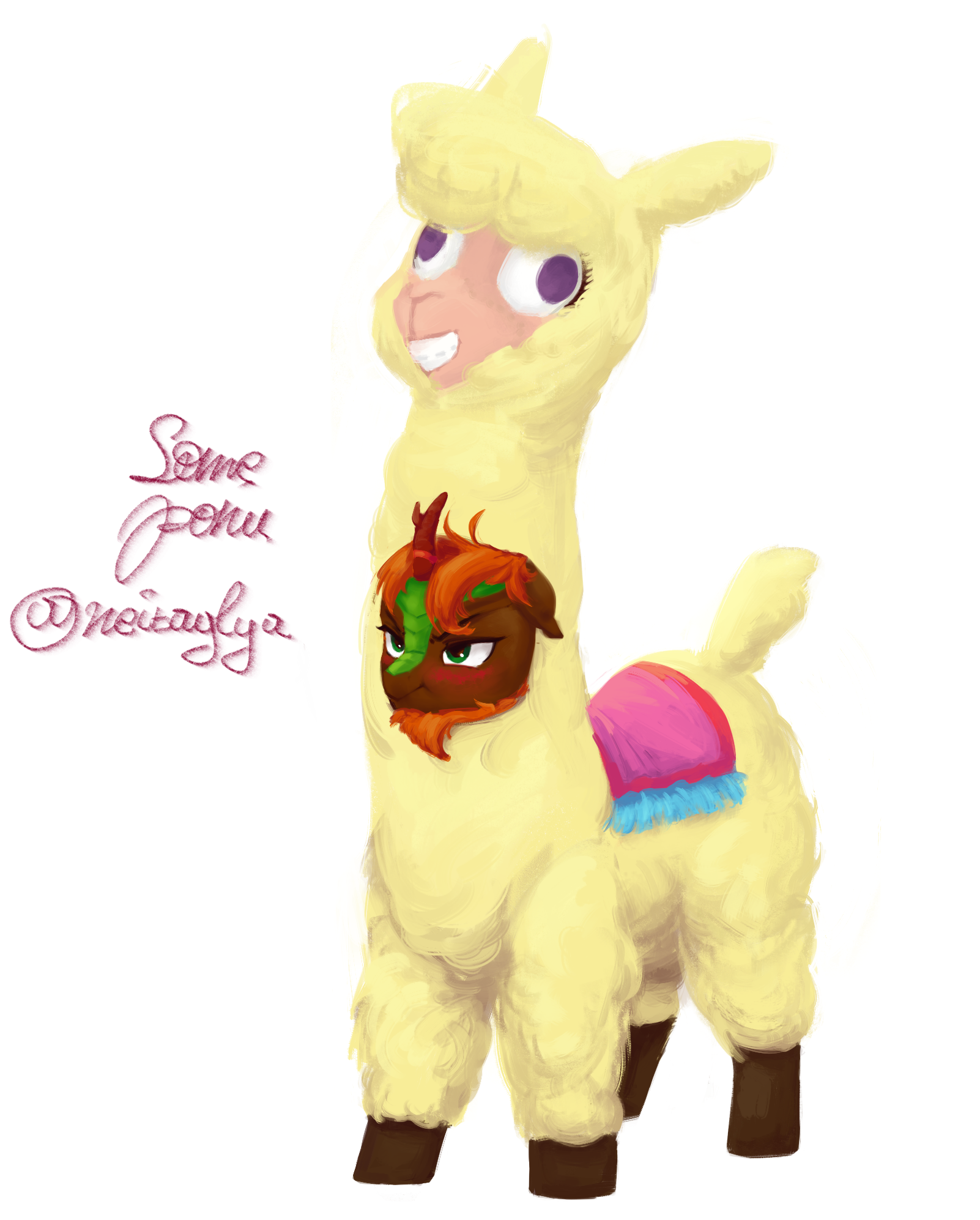 #3516643 - safe, artist:some_ponu, paprika (tfh), oc, oc:fallen leaf ...