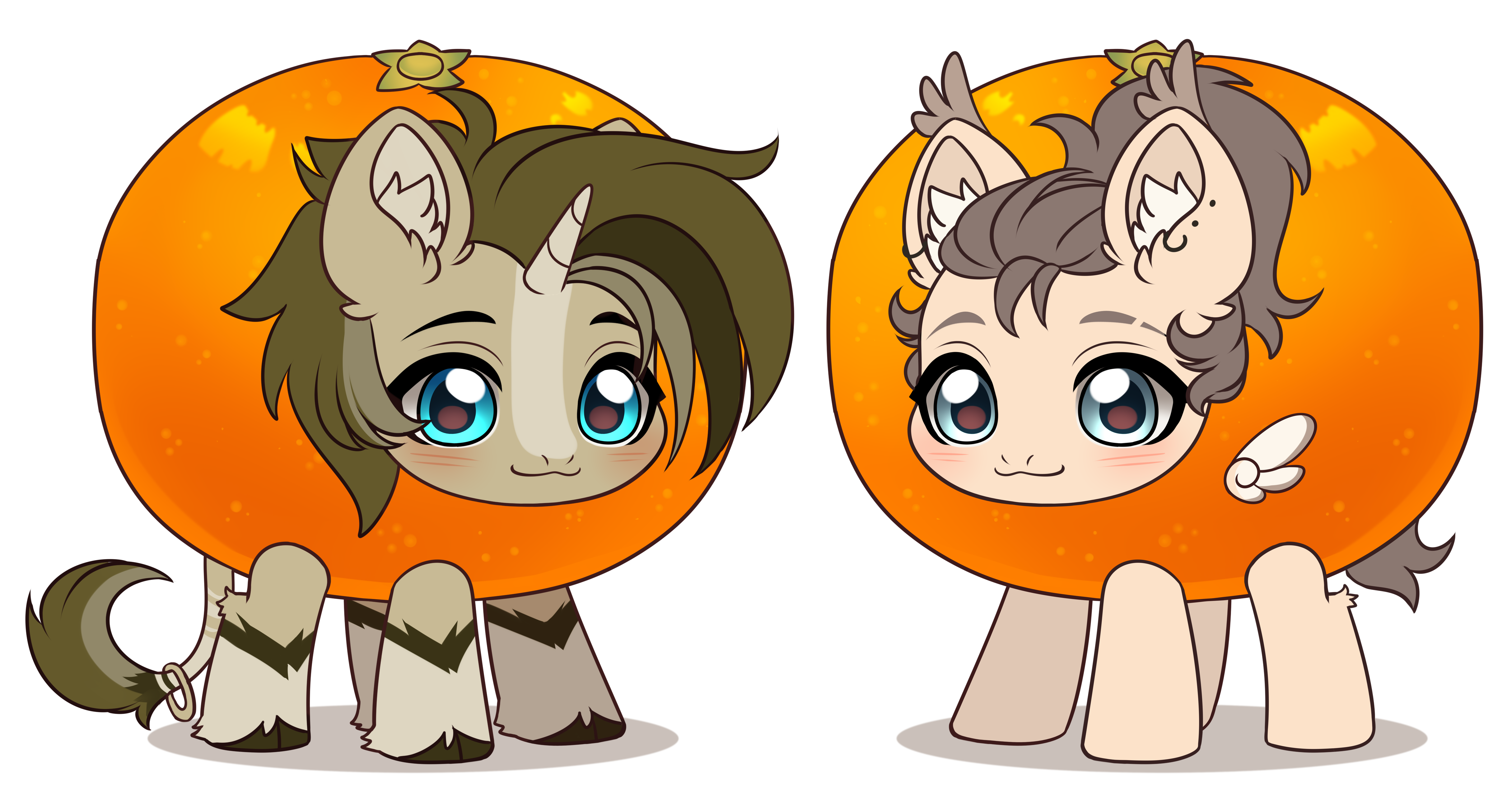 #3516858 - safe, artist:konejo, oc, oc only, oc:dima, oc:valsie, pegasus, pony, unicorn, chibi ...