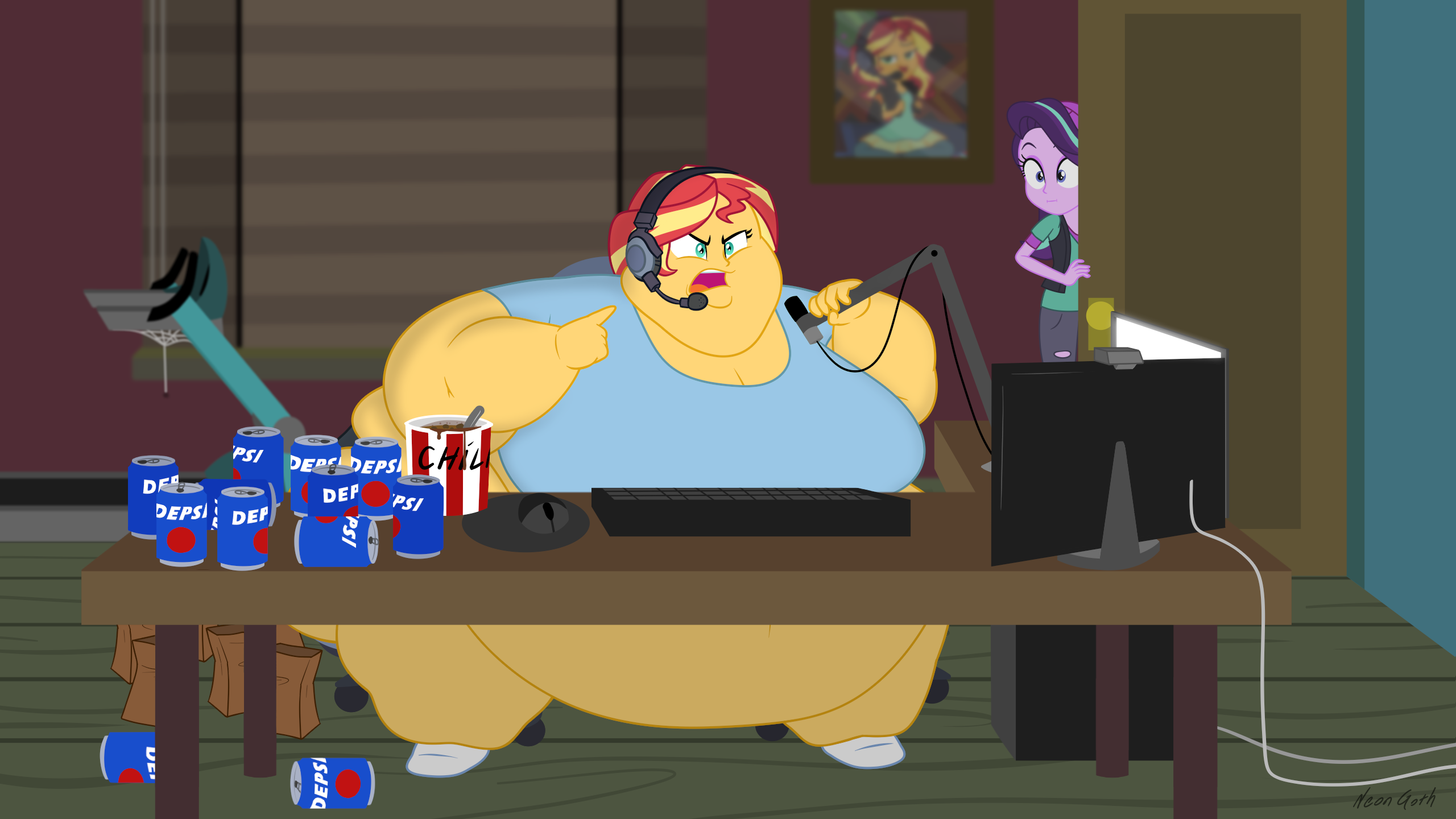 #3516950 - suggestive, artist:neongothic, starlight glimmer, sunset ...