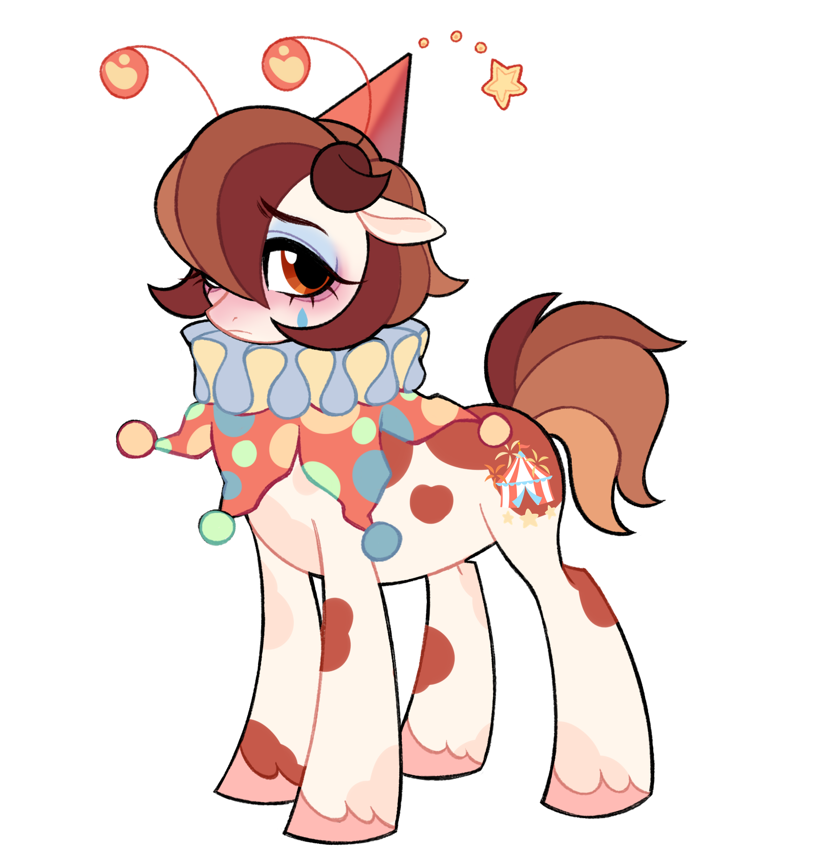 #3500827 - safe, artist:frowoppy, oc, earth pony, pony, antennae, female, mare, simple ...