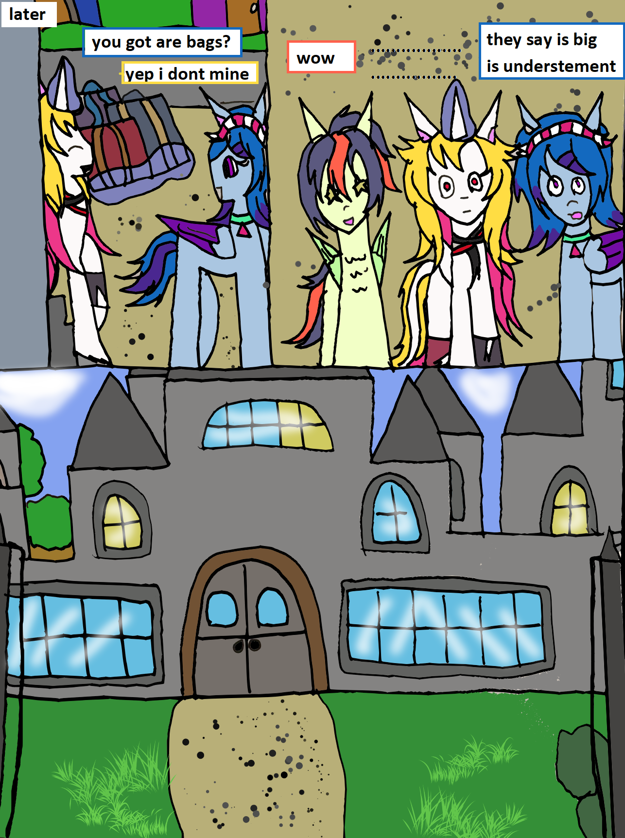 #3517384 - safe, artist:ask-luciavampire, oc, oc only, oc:arin amber, oc:nell nariah, oc:sky ...