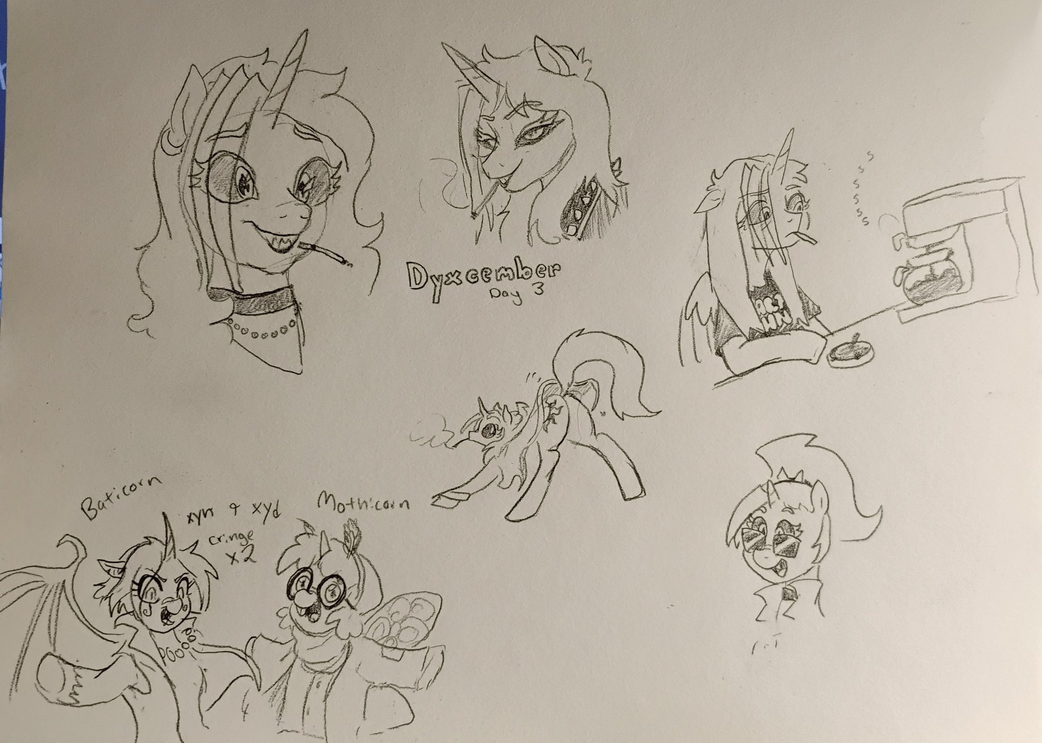 #3501201 - safe, artist:pony quarantine, oc, oc:dyx, oc:xyd, oc:xyn ...