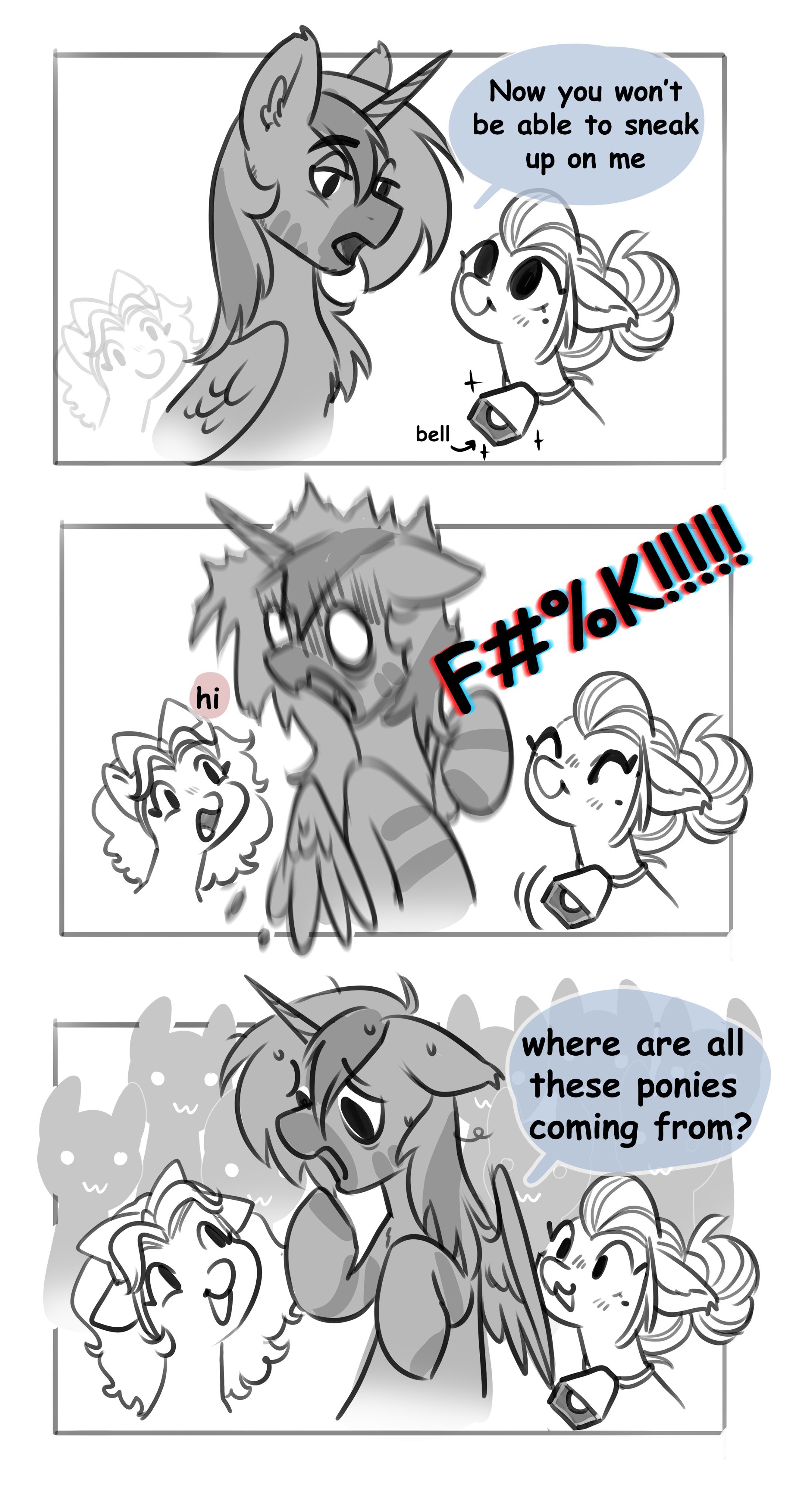 #3501972 - safe, artist:opalacorn, oc, oc only, oc:silver stream, oc:void, alicorn, pegasus ...