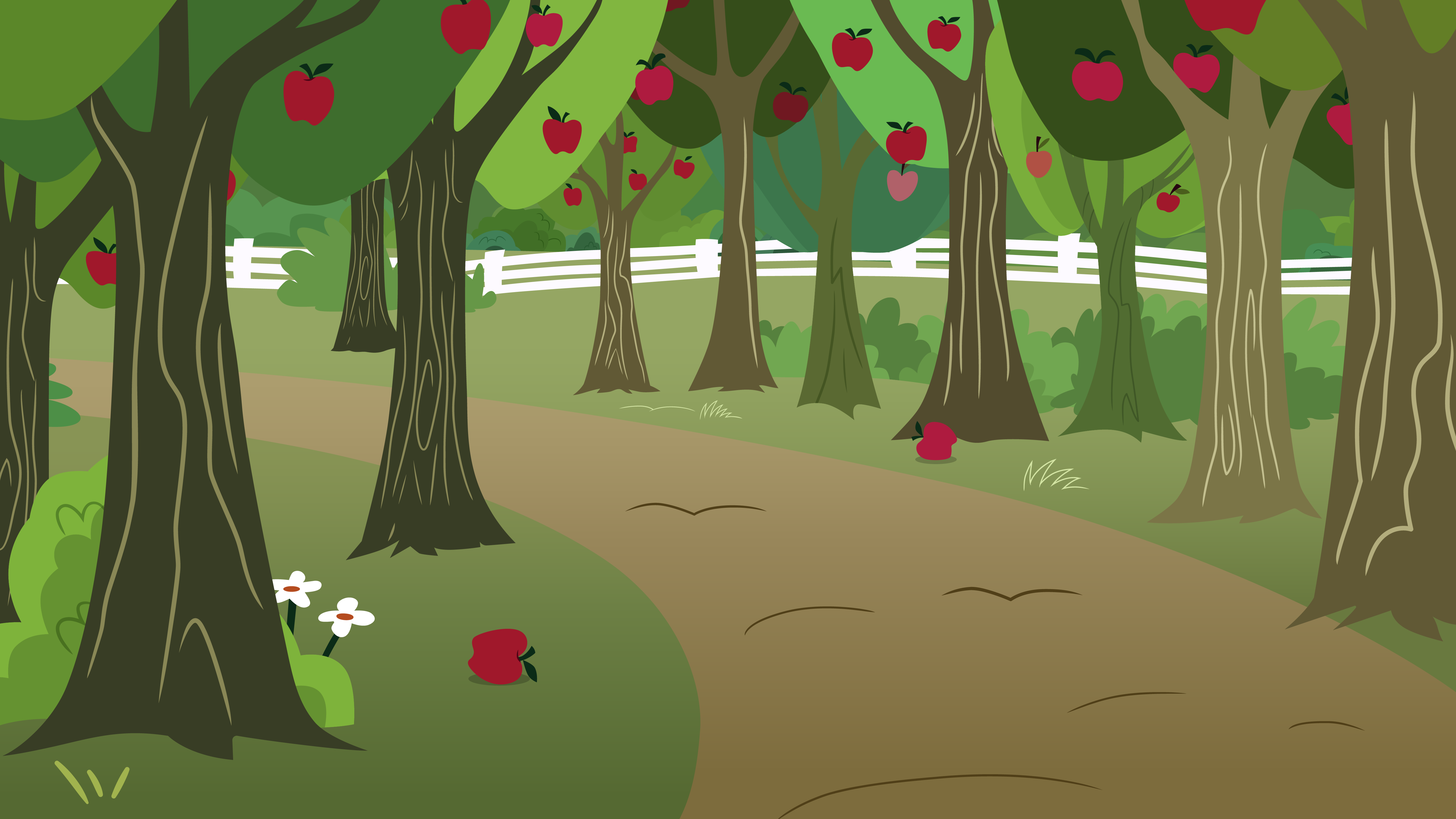 #3502998 - safe, artist:cloudy glow, g4, background, bush, fence, no ...