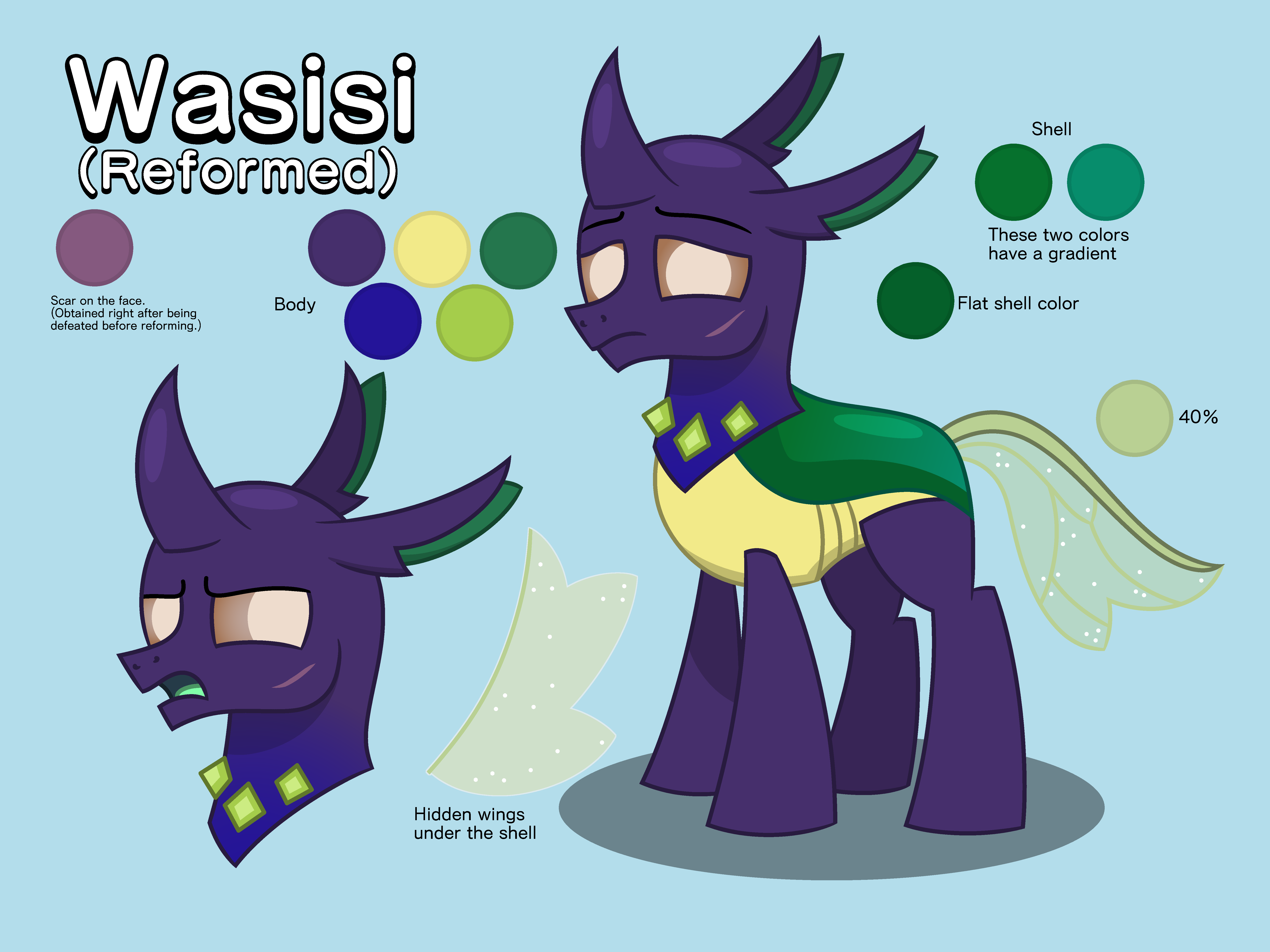 #3503107 - safe, artist:wasisi, oc, oc:wasisi, changedling, changeling, changedling oc ...