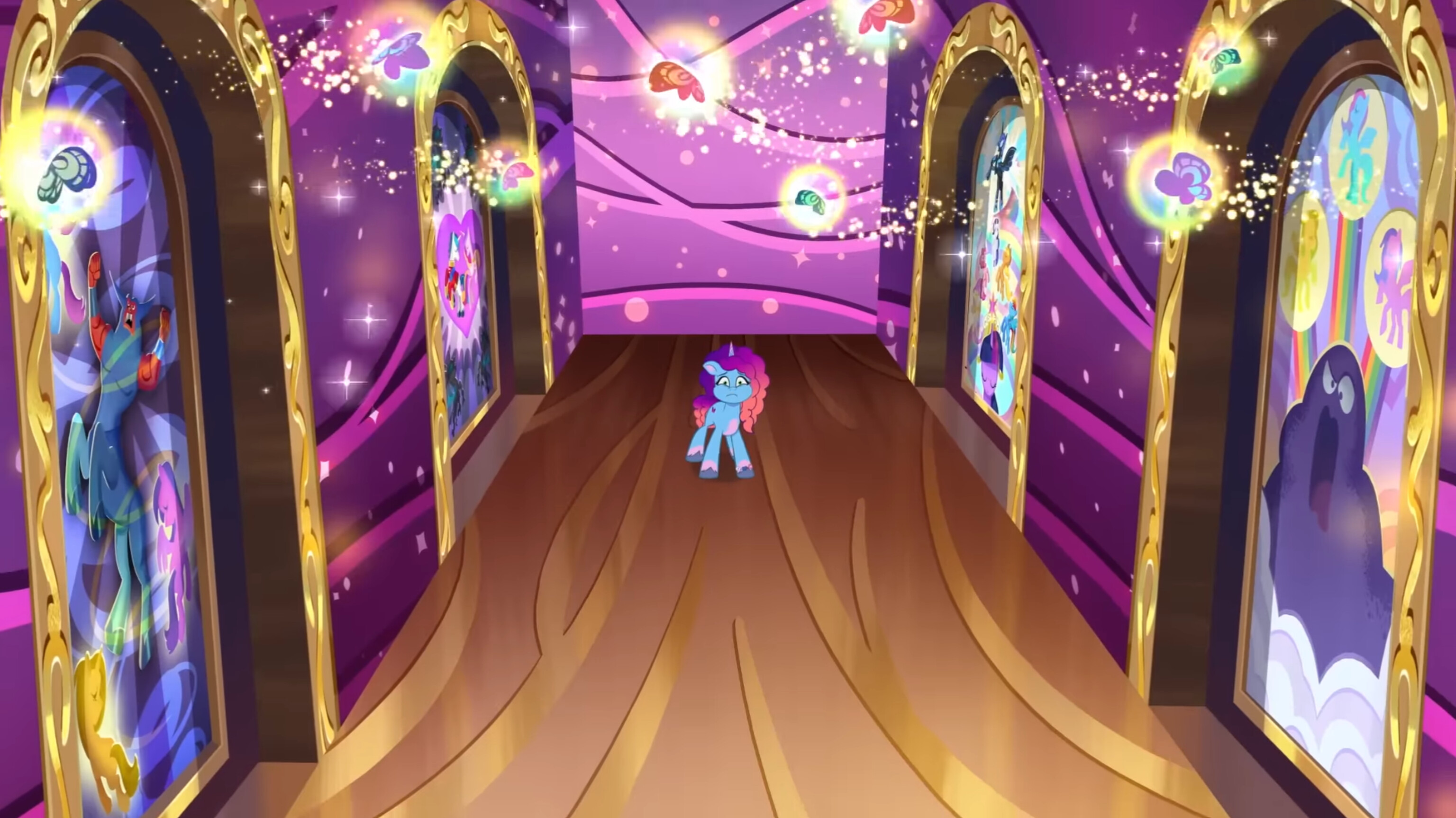 #3298312 - safe, screencap, applejack, fluttershy, misty brightdawn ...