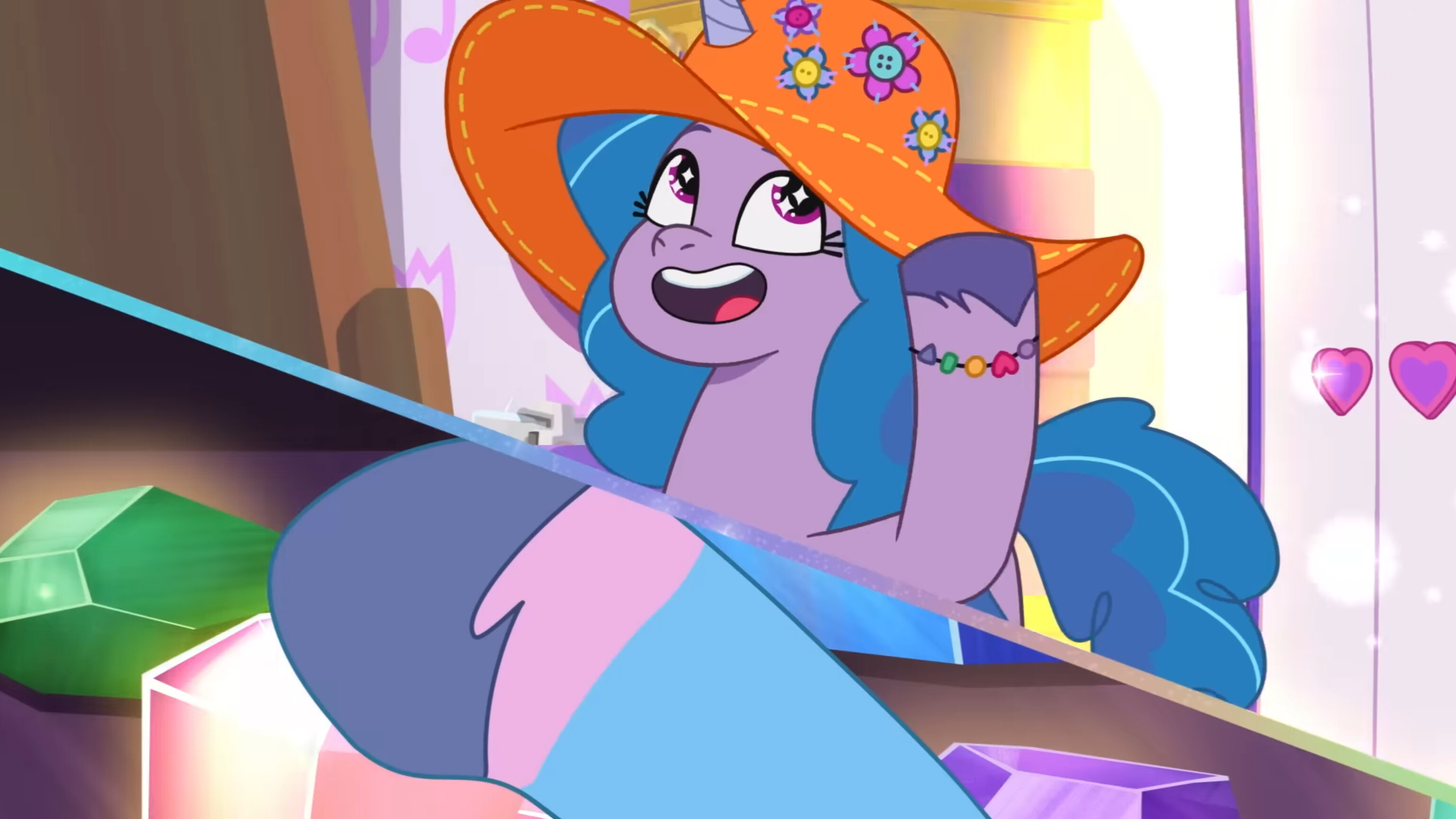 #3298872 - safe, screencap, izzy moonbow, misty brightdawn, pony, unicorn, g5, misty-rious new ...