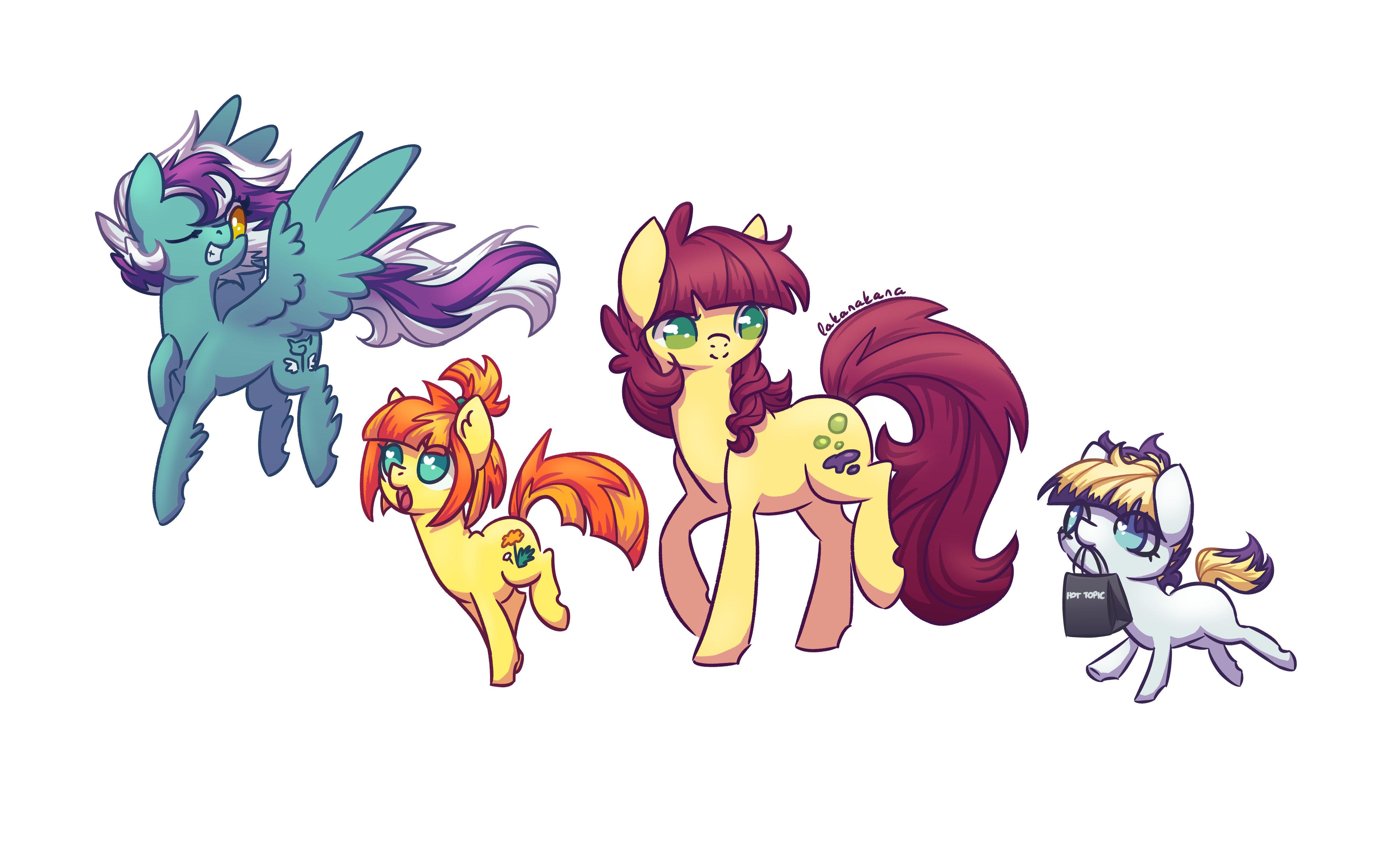 #3304827 - safe, artist:lakanakana, oc, oc only, earth pony, pegasus, pony, earth pony oc ...