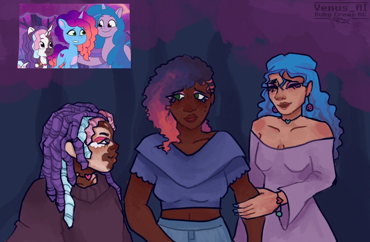 #3305467 - safe, artist:venus_ai_, screencap, izzy moonbow, misty ...