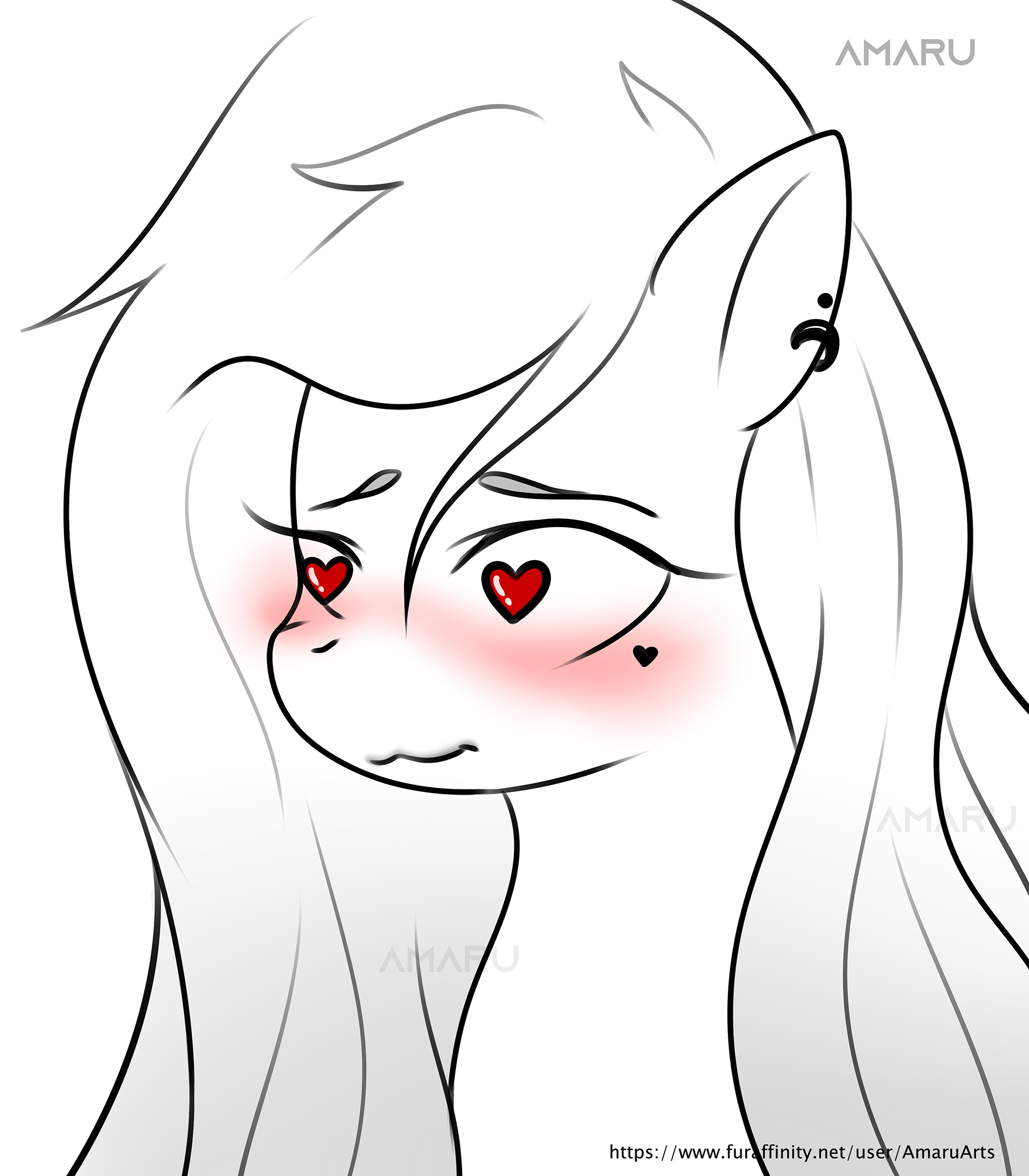 #3305764 - safe, artist:amaruarts, oc, oc only, pony, blushing, bust ...