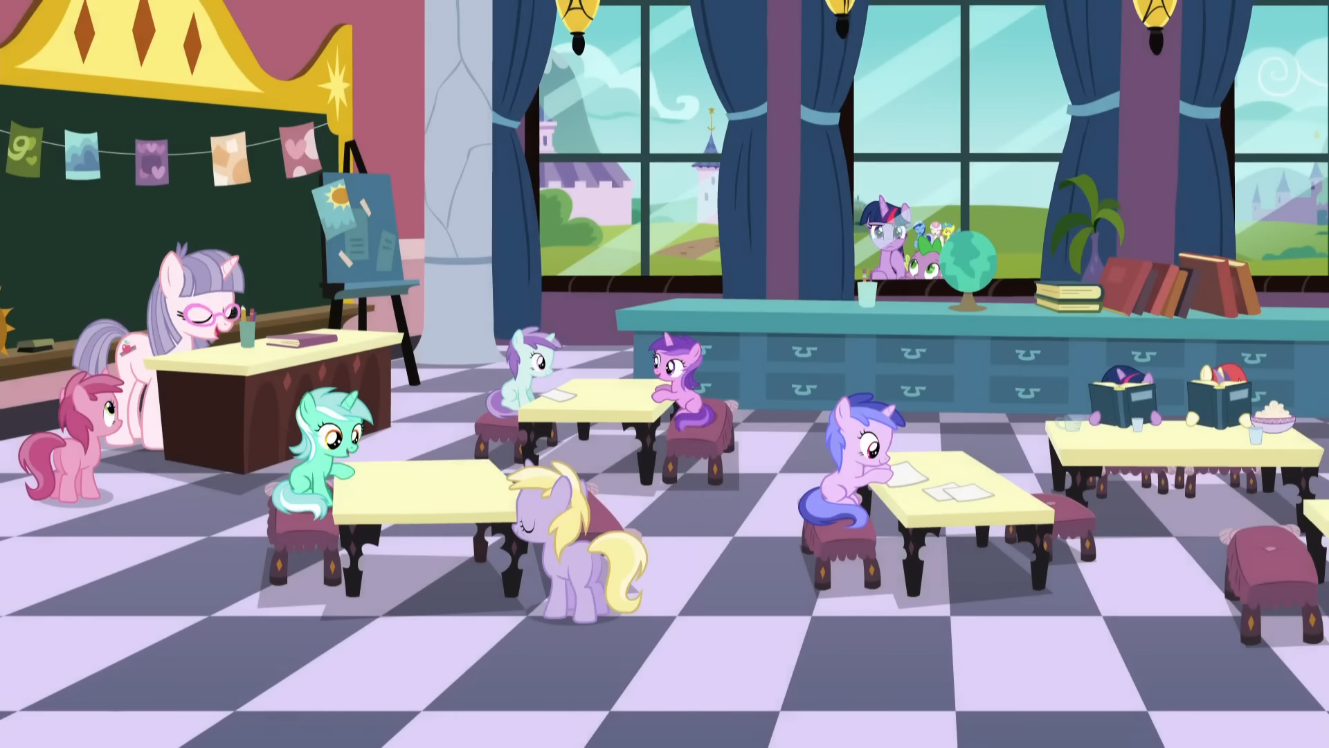 #3307459 - safe, screencap, amethyst star, dinky hooves, lemon hearts ...