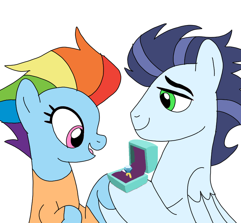 #3312743 - safe, artist:dasher666, rainbow dash, soarin', pegasus, pony ...