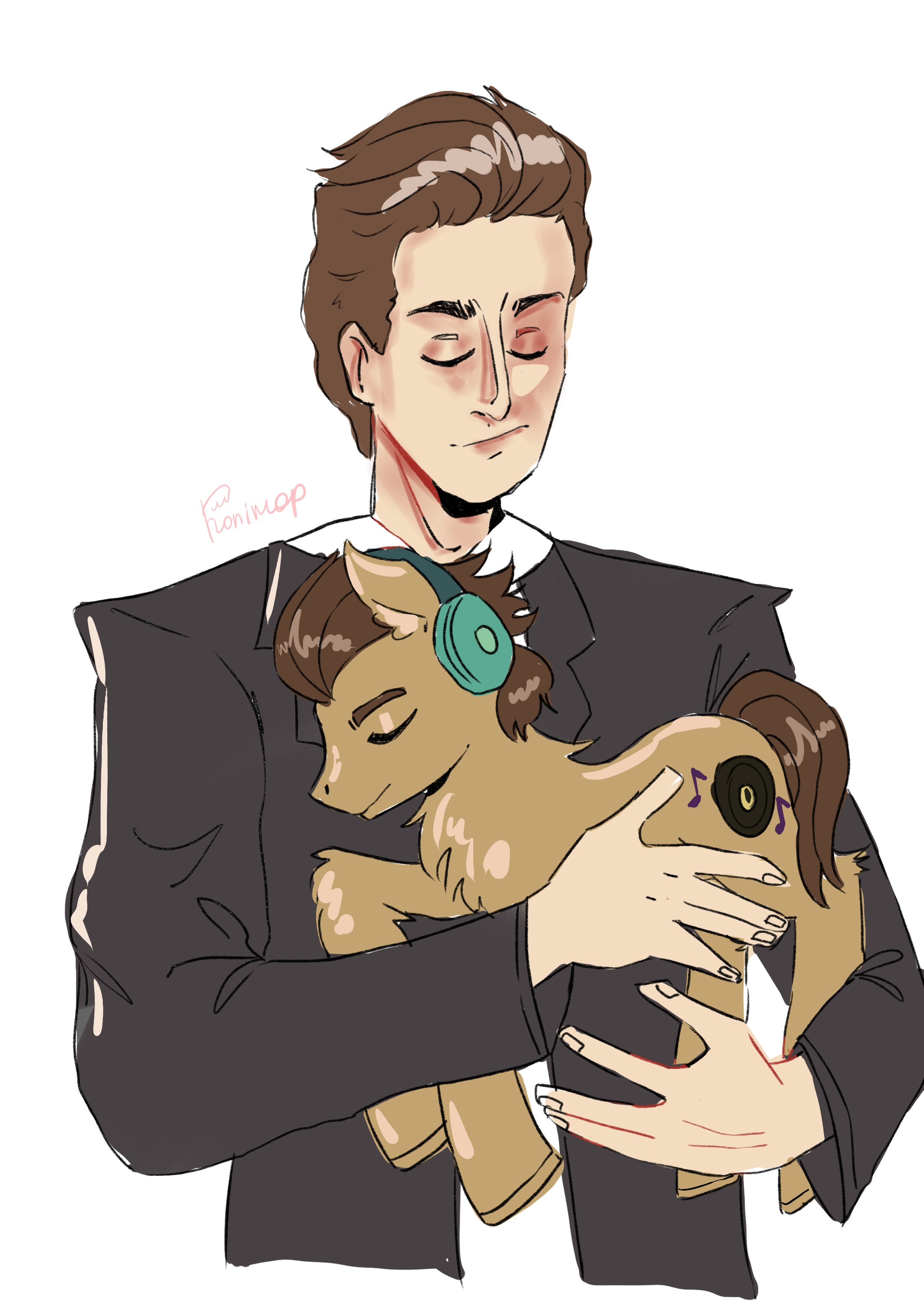 #3293599 - safe, artist:rodwaudt, direct tunes, earth pony, human, pony ...