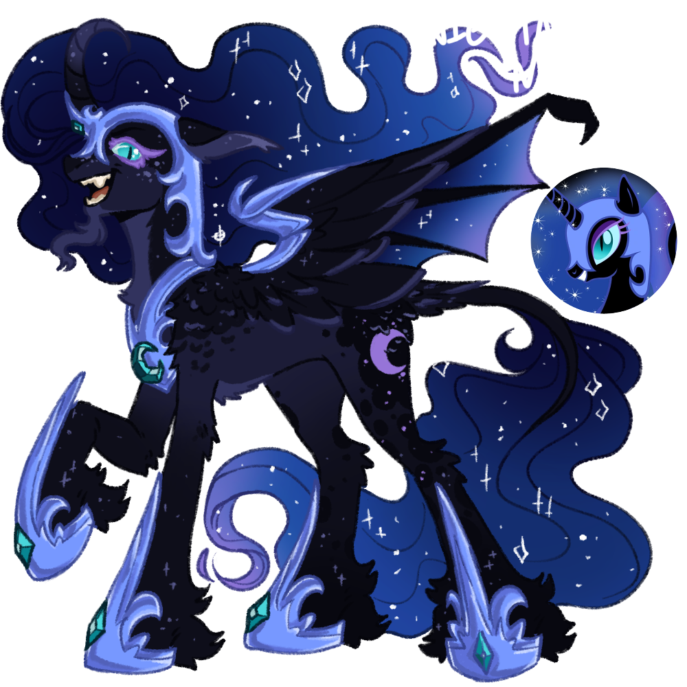 #3294747 - safe, artist:kazmuun, nightmare moon, alicorn, pony, g4 ...